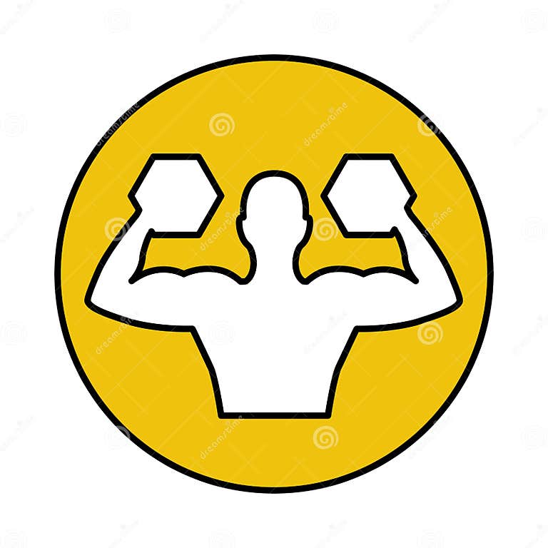 Human Figure Weight Lifting Stock Vector - Illustration of adult ...