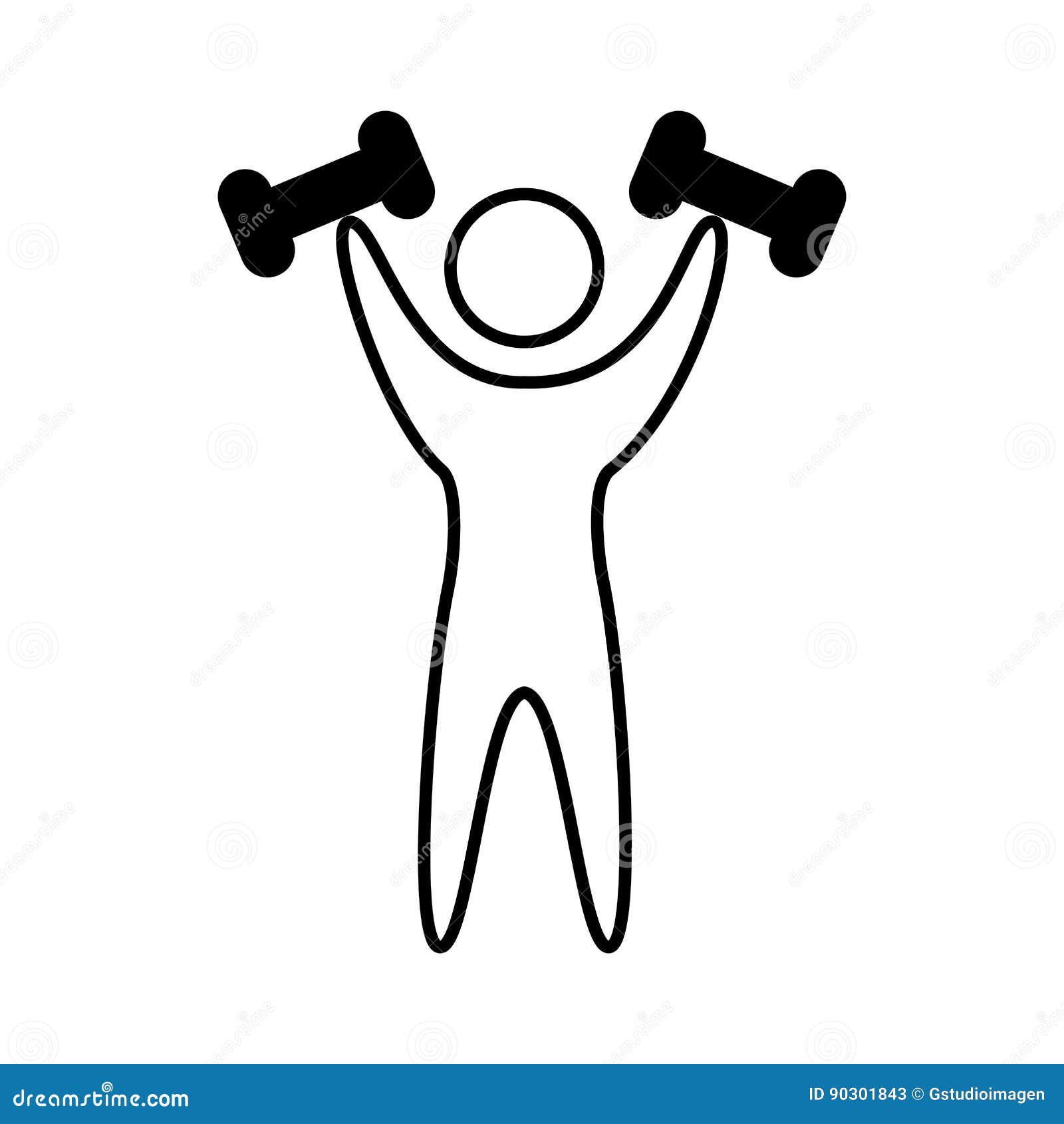 Human Figure Weight Lifting Stock Vector - Illustration of body ...