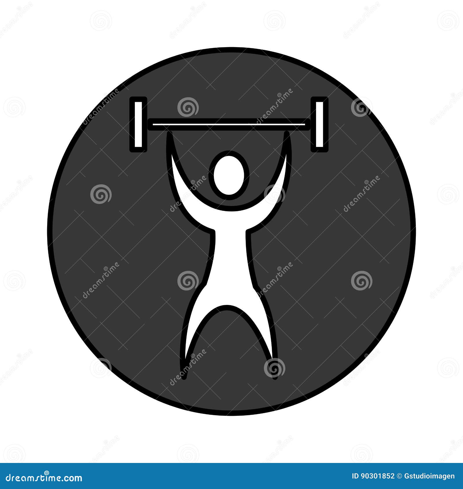 Human Figure Weight Lifting Stock Vector - Illustration of training ...