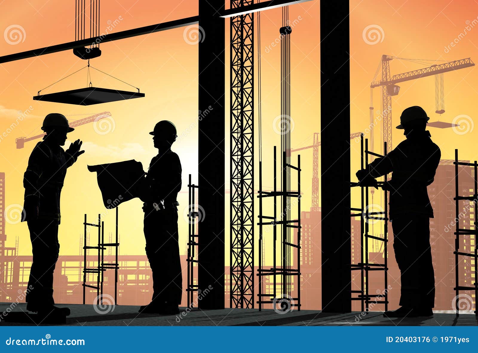 Human figures builders stock illustration. Illustration of profession ...