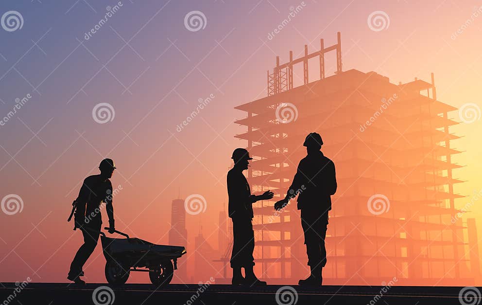 Human figures builders stock illustration. Illustration of occupation ...