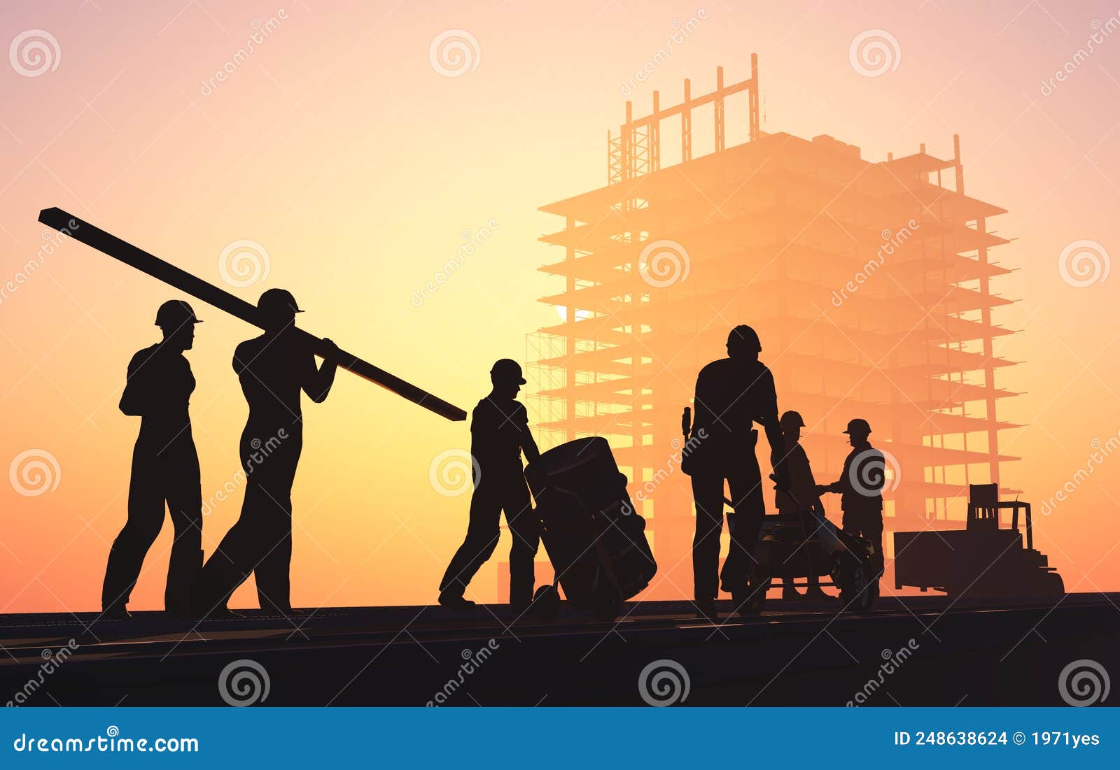 Human figures builders stock illustration. Illustration of profession ...