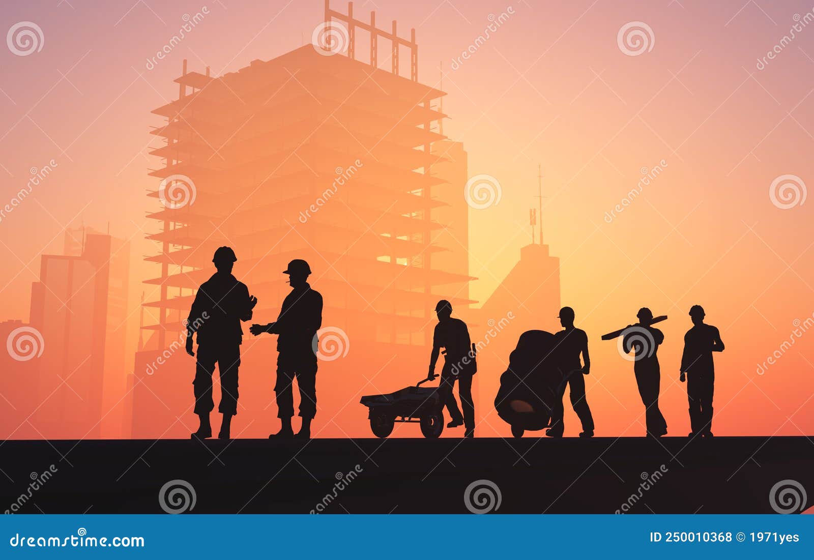 Human figures builders stock illustration. Illustration of team - 250010368