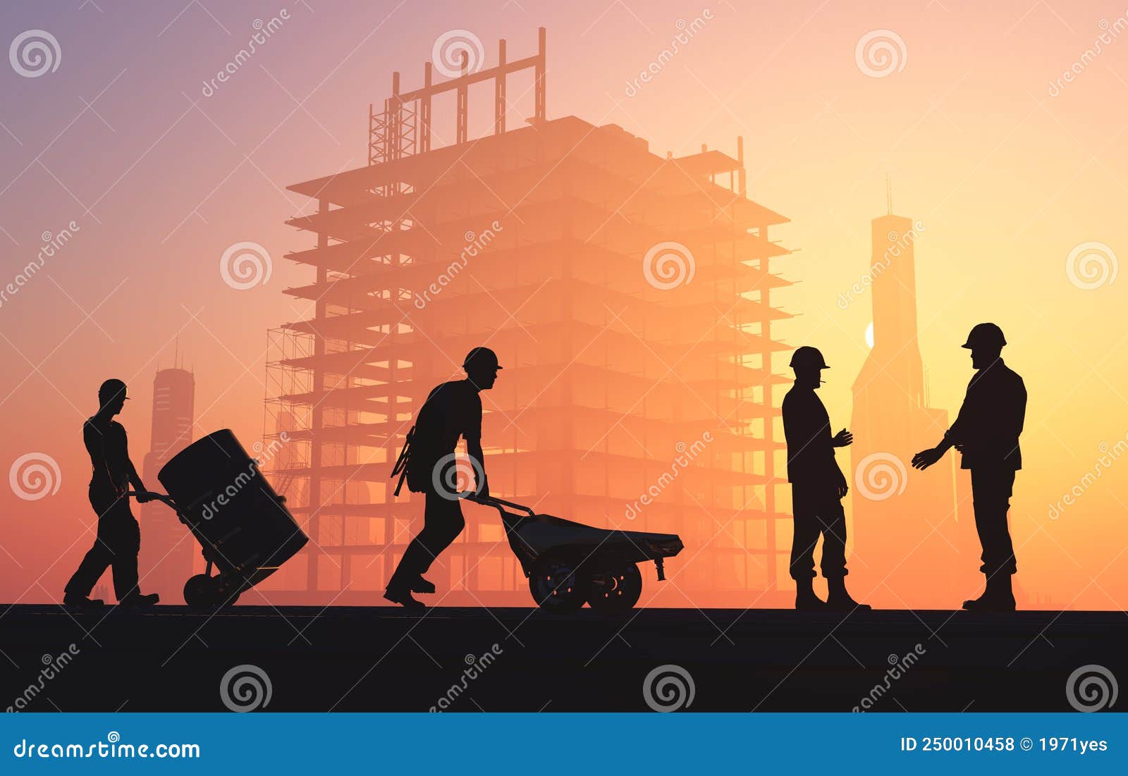 Human figures builders stock illustration. Illustration of render ...