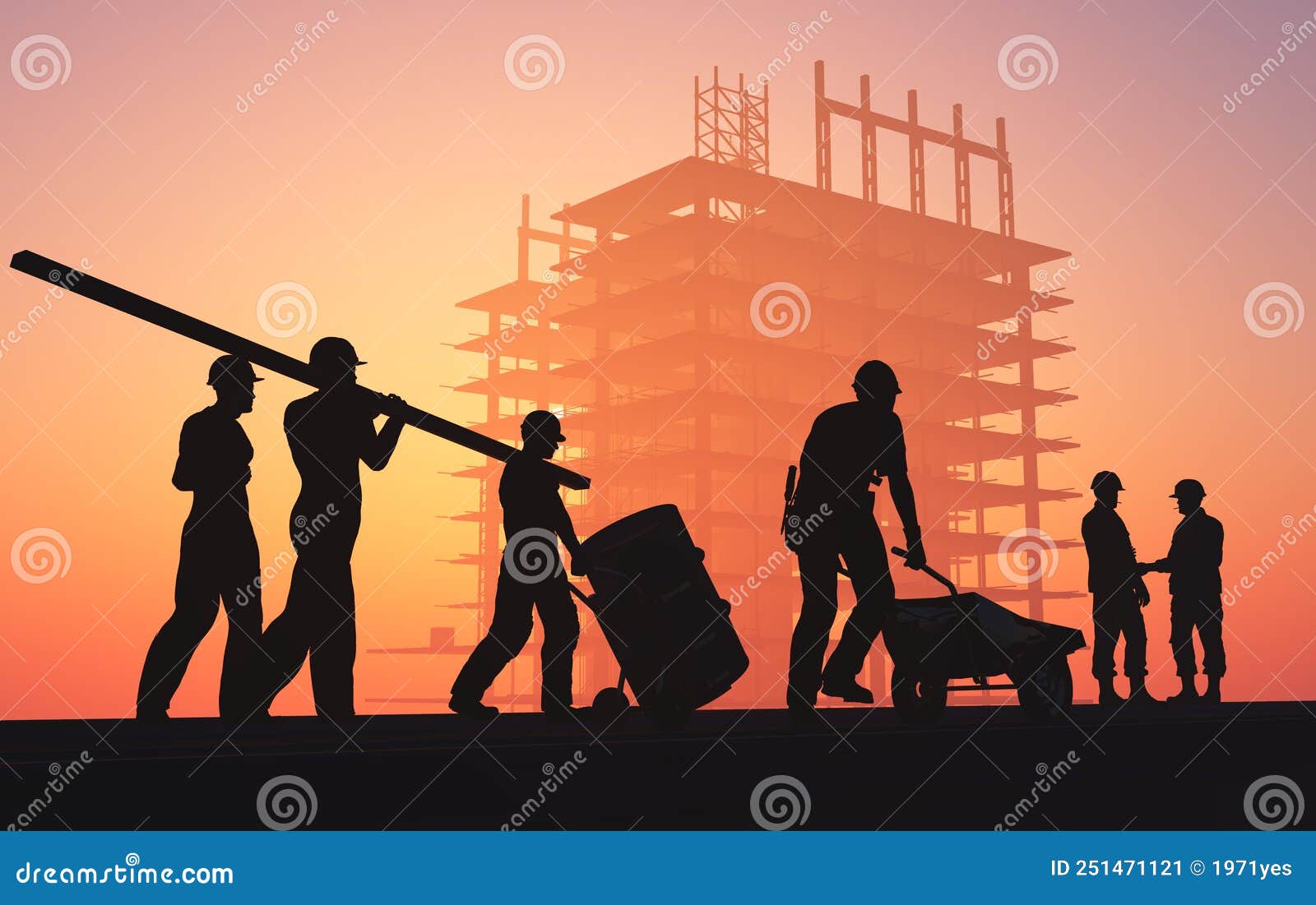 Human figures builders stock illustration. Illustration of housing ...