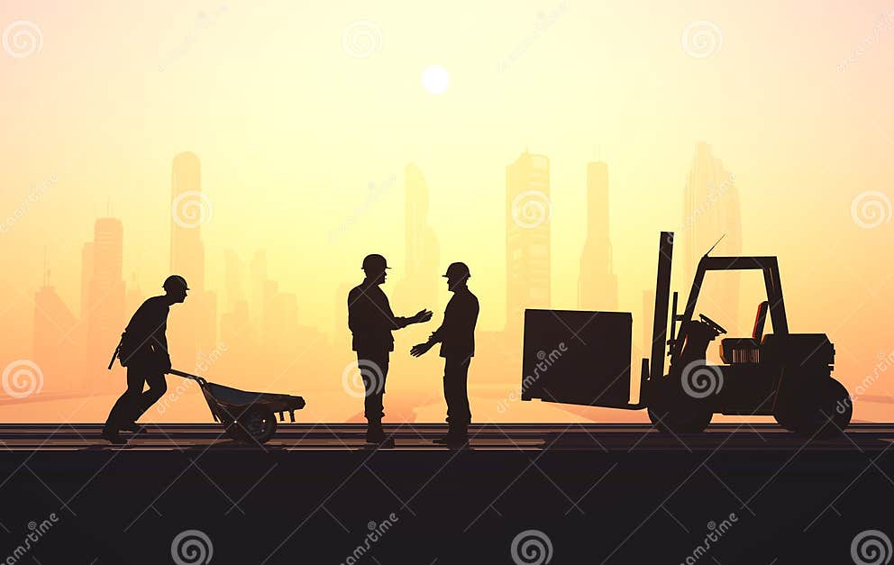 Human figures builders stock illustration. Illustration of engineering ...