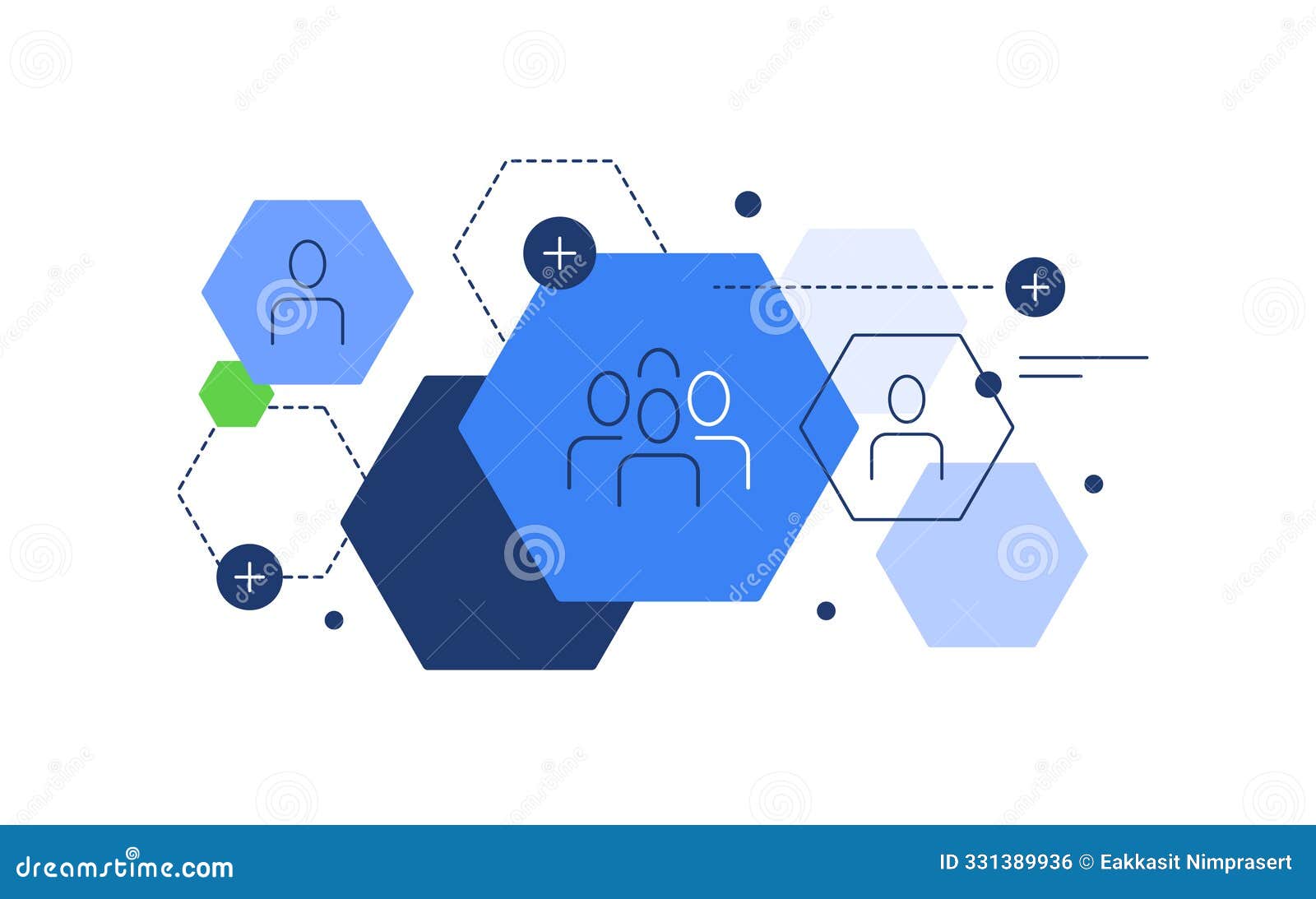 Human Figures Connected As Puzzles,Team Concept Stock Illustration ...