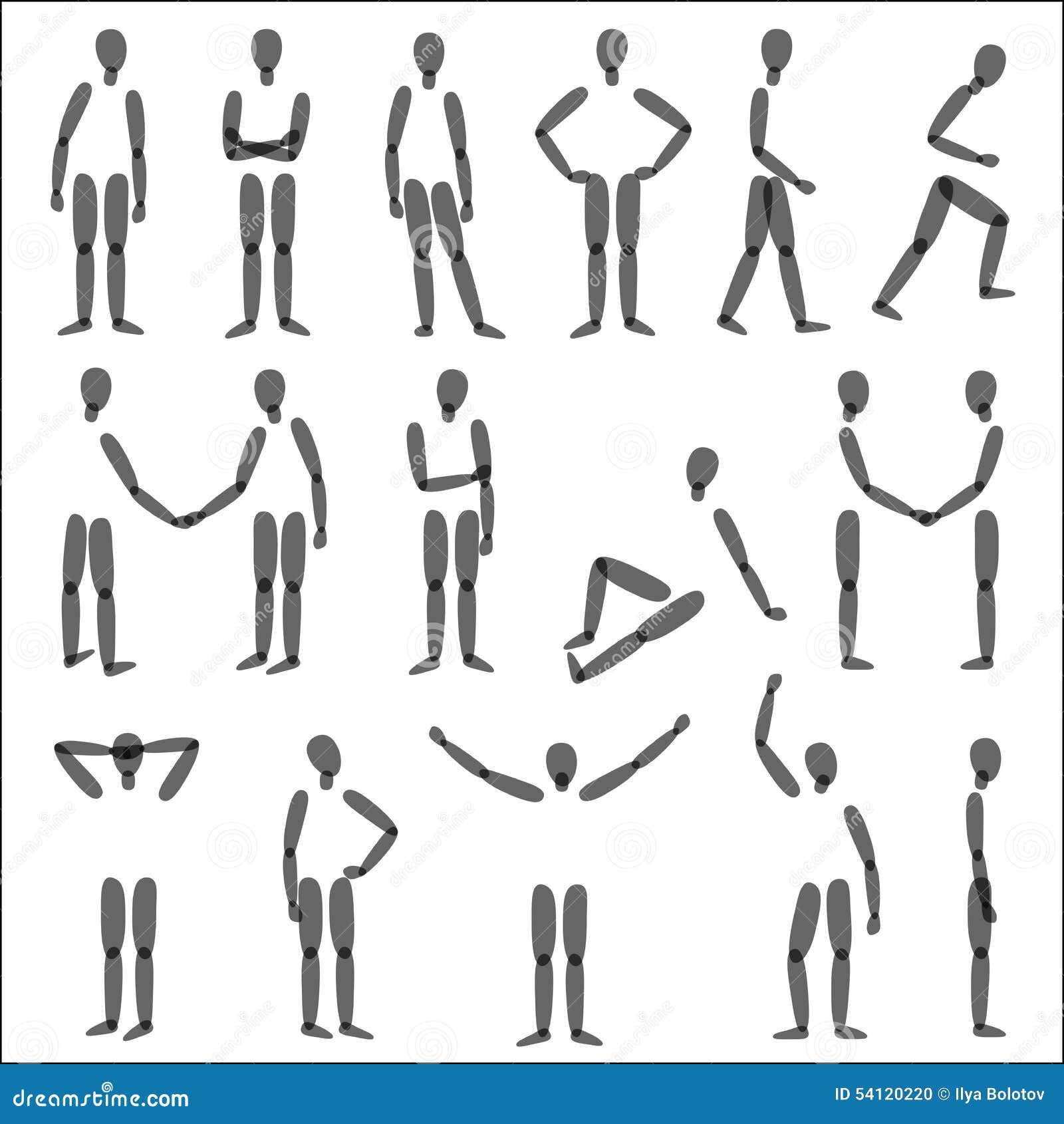Human figures stock vector. Illustration of cooperate - 54120220
