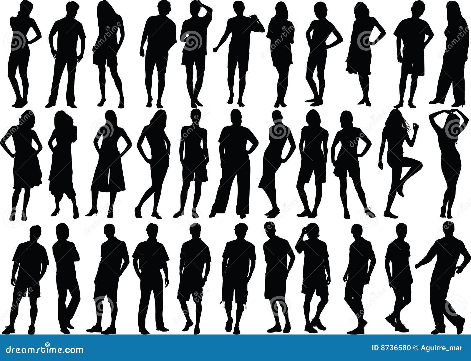Human Figures - High Quality Stock Vector - Illustration of playing ...