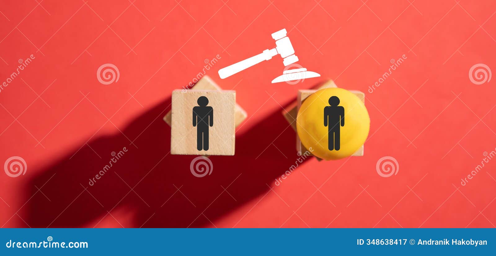 Human Figures with a Judge Gavel. Human Rights Law Stock Image - Image ...