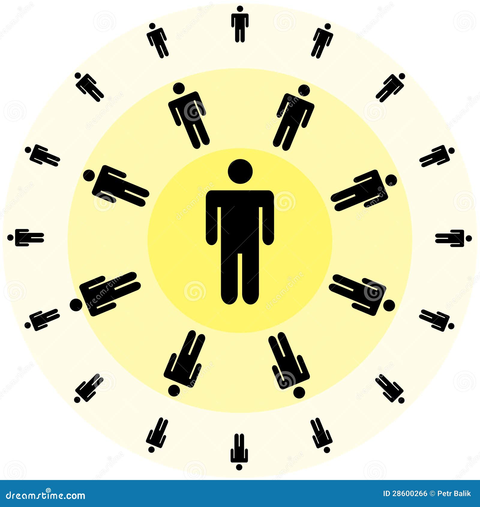 Human figures in rounds stock illustration. Illustration of community ...