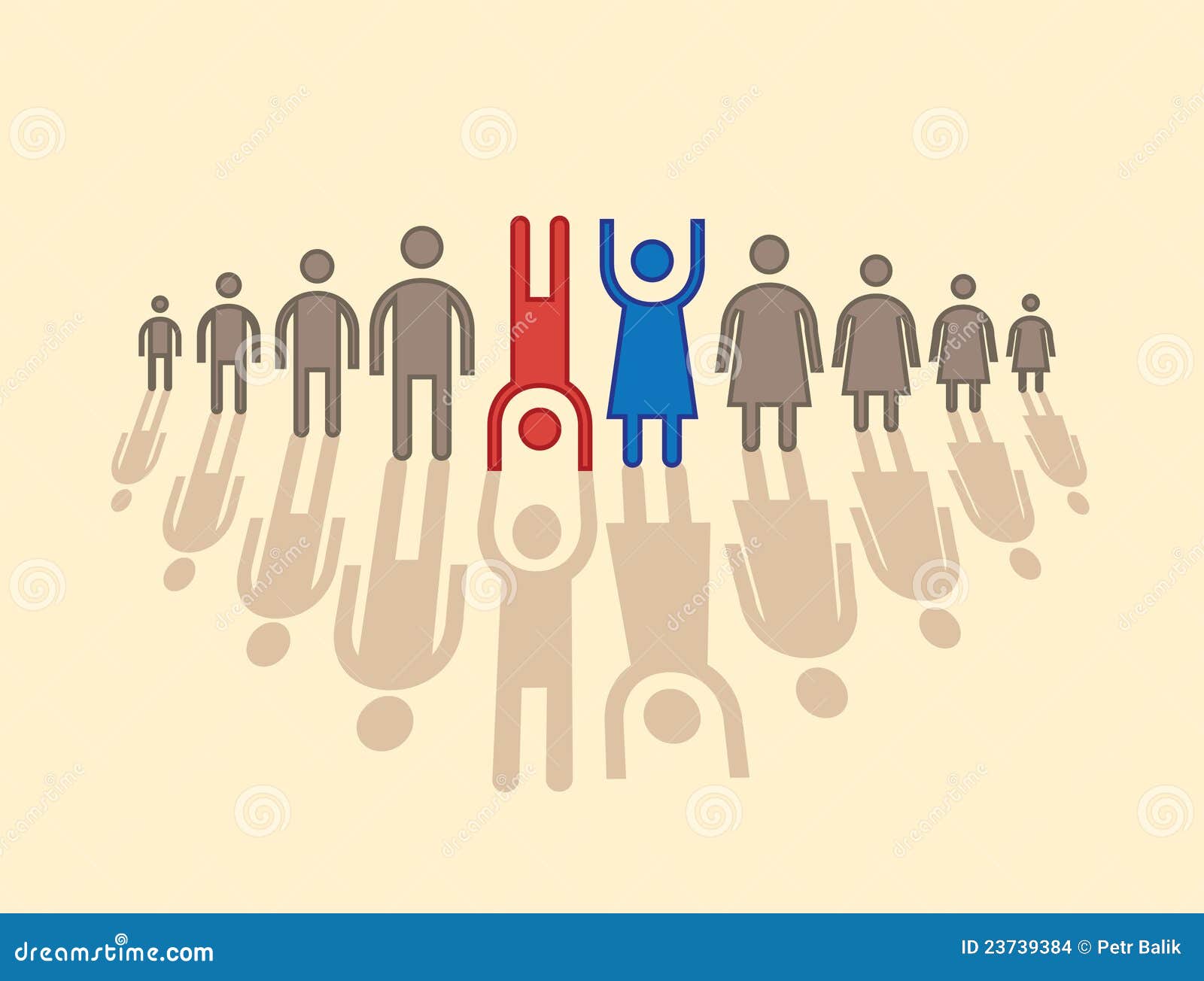 Human figures in row stock illustration. Illustration of company - 23739384