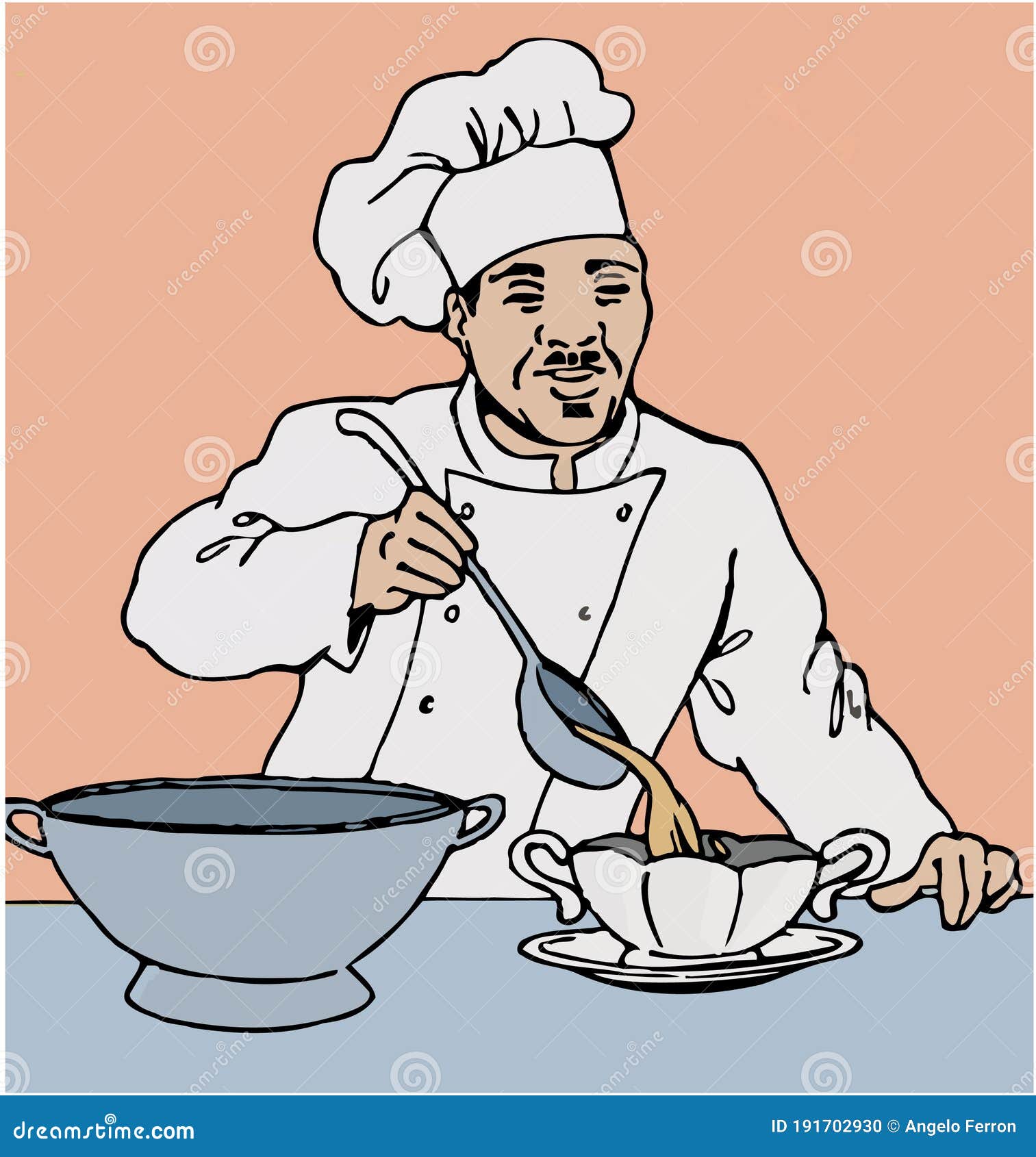 Human Figures in White Uniform from Cook in Attitude of Work Stock ...