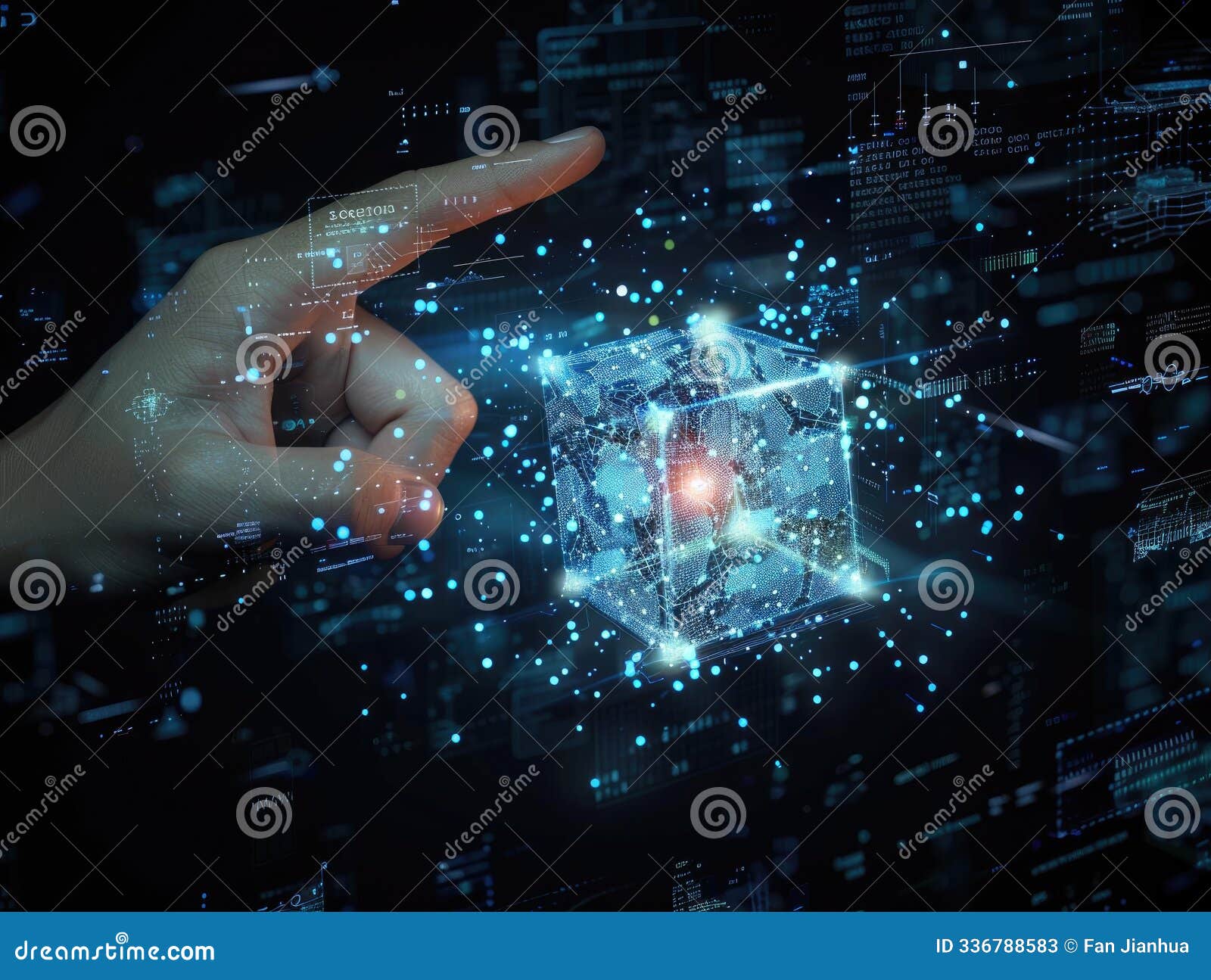 Human Fingers Touch Electronic Screens. Stock Image - Image of ...