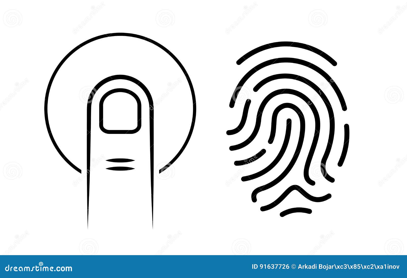 Big Human Finger Pushing Down Cartoon People, Like A Domino Effect ...