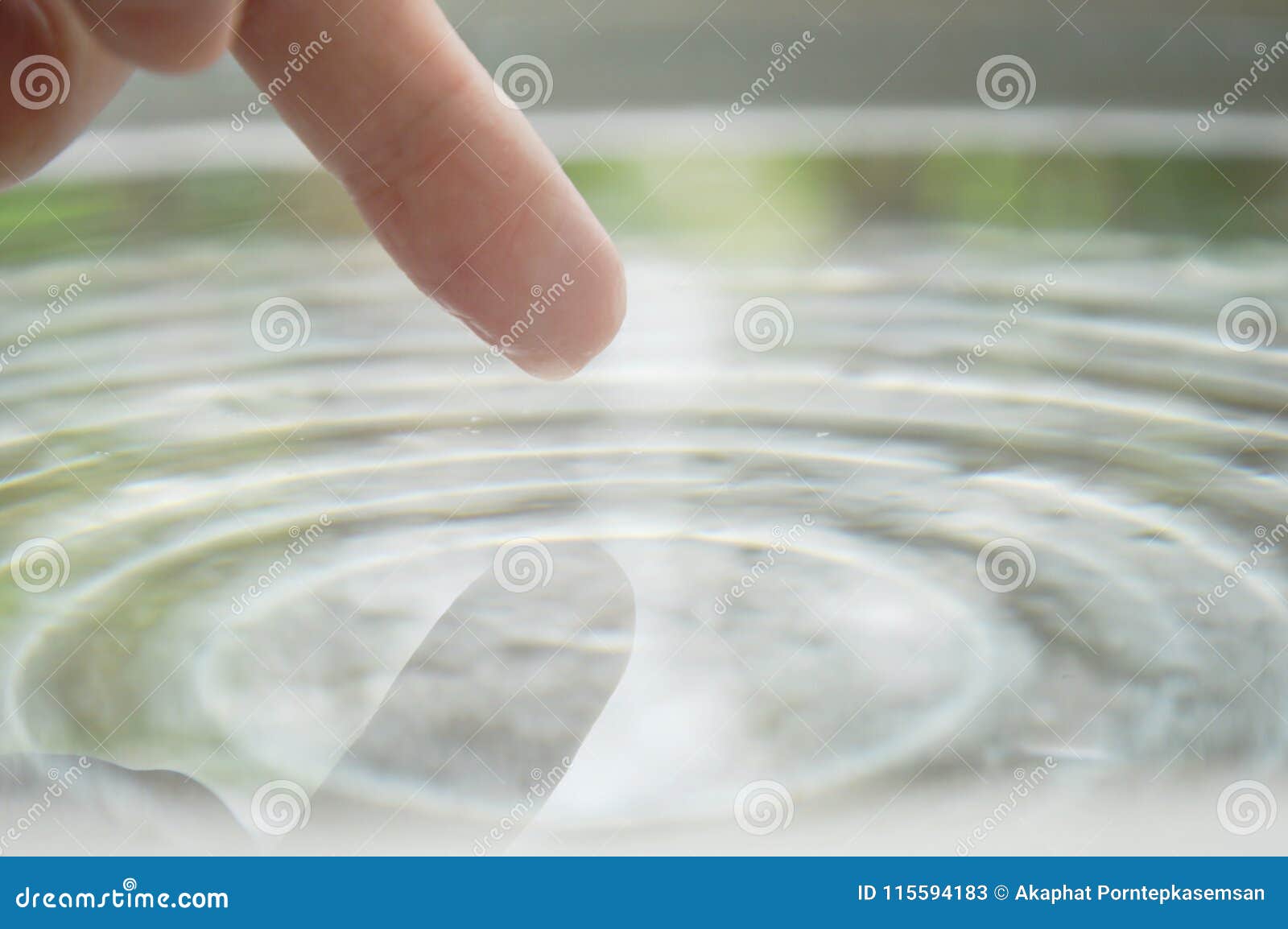 Human Finger Touching on Water Surface Stock Image - Image of moisture ...