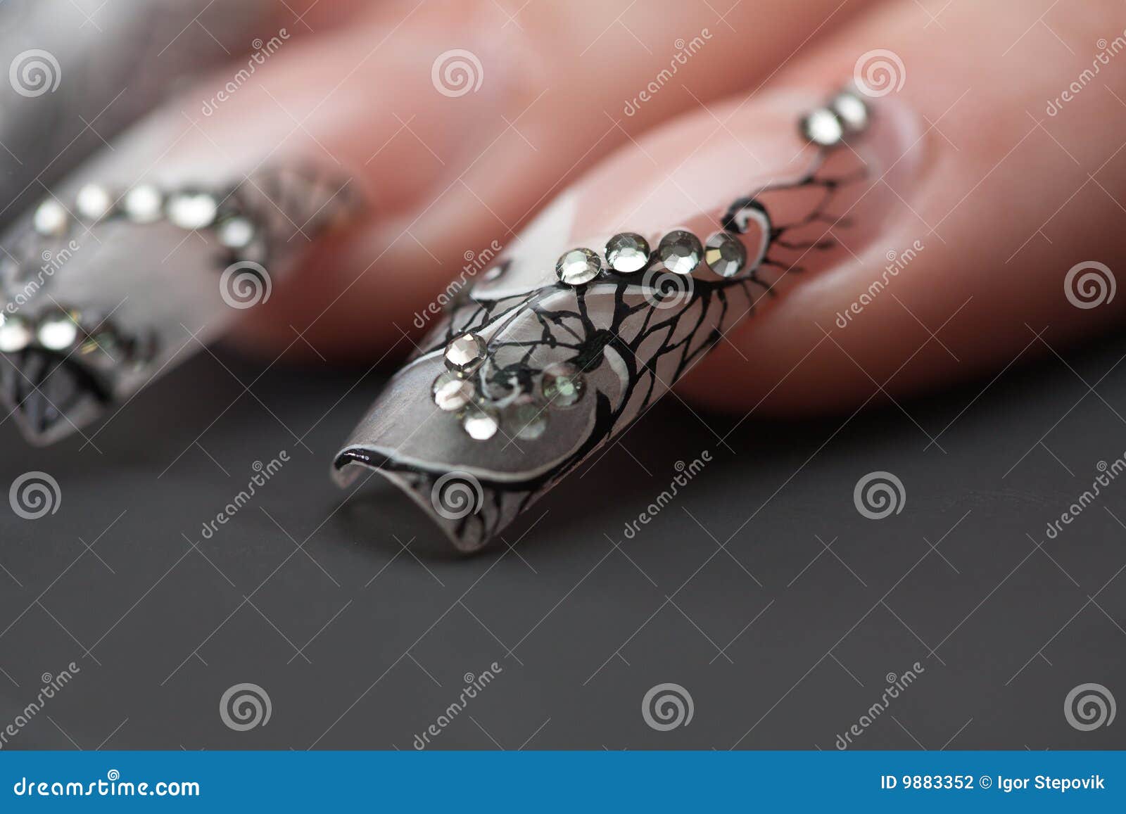 Human Fingers With Long Fingernail Stock Photography | CartoonDealer ...