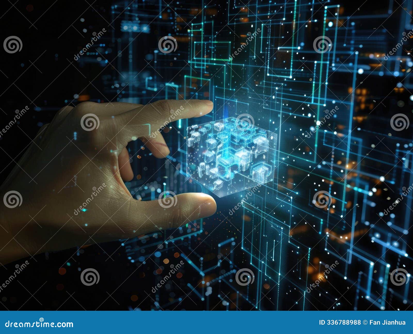 Human Fingers Touch Electronic Screens. Stock Illustration ...