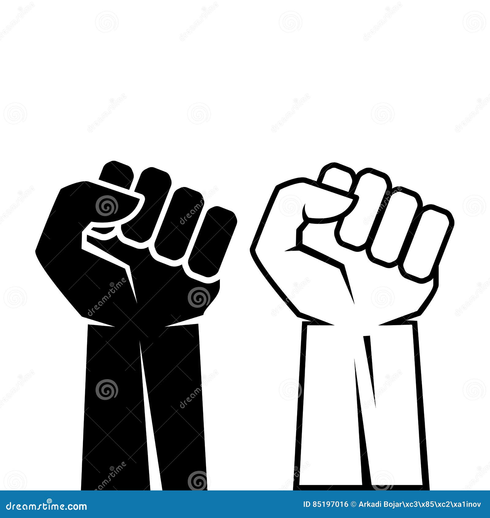 Human fist hand icon stock vector. Illustration of fighting - 85197016