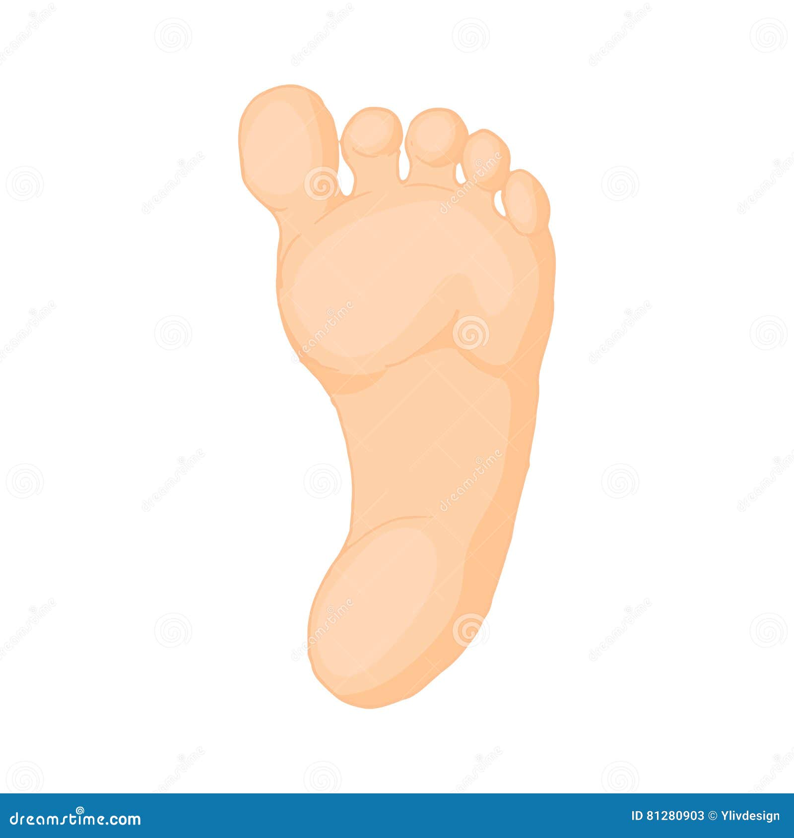 Human Foot Icon in Cartoon Style Stock Vector - Illustration of nude ...