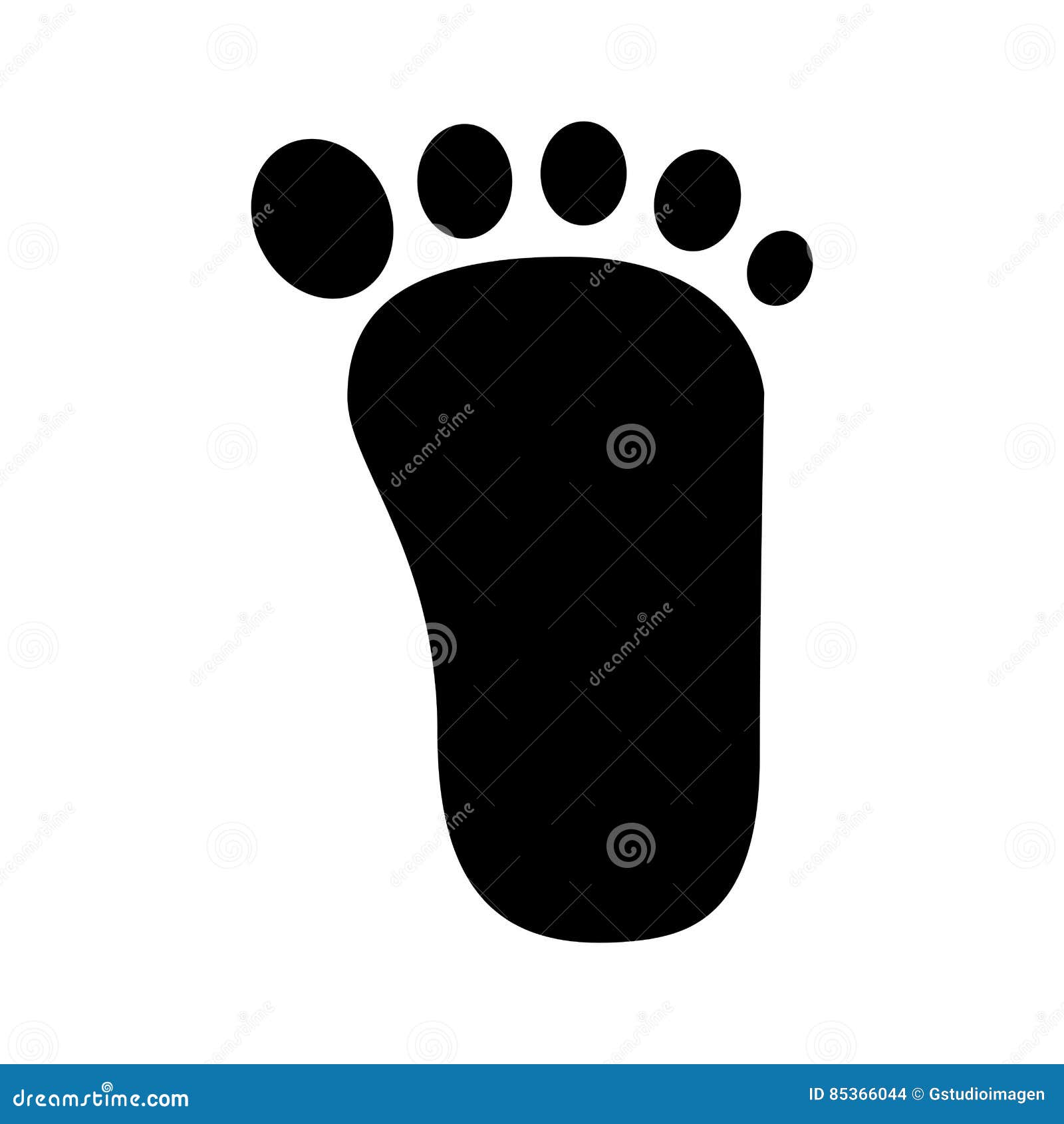 Human Foot Print Isolated Icon Stock Vector - Illustration of human ...