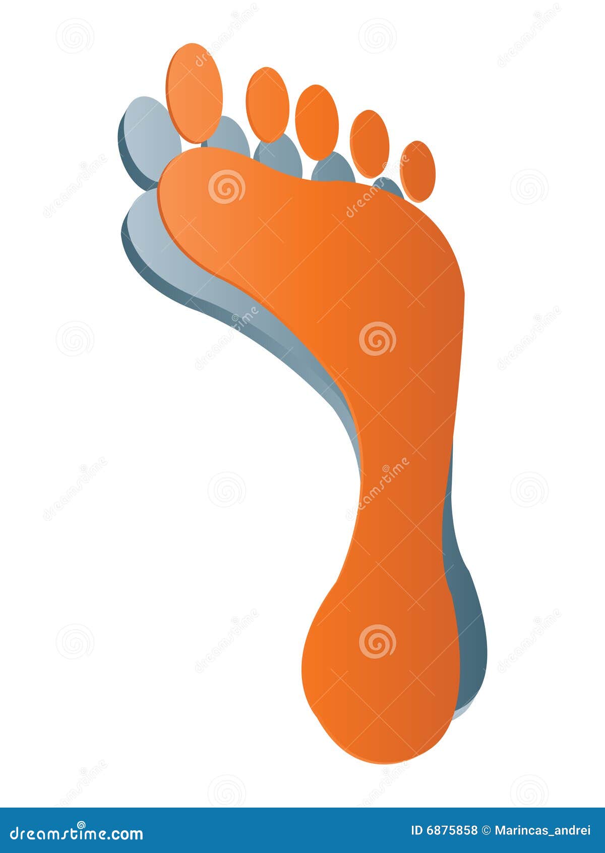 Human footprint stock vector. Illustration of silhouette - 6875858