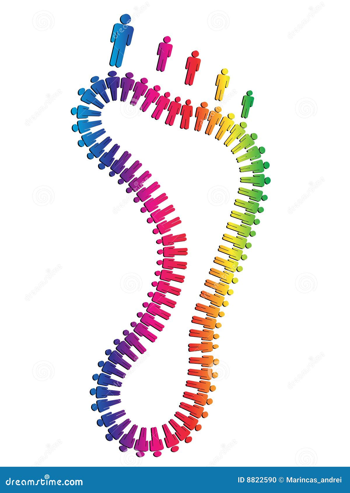 Human footprint stock vector. Illustration of silhouette - 8822590