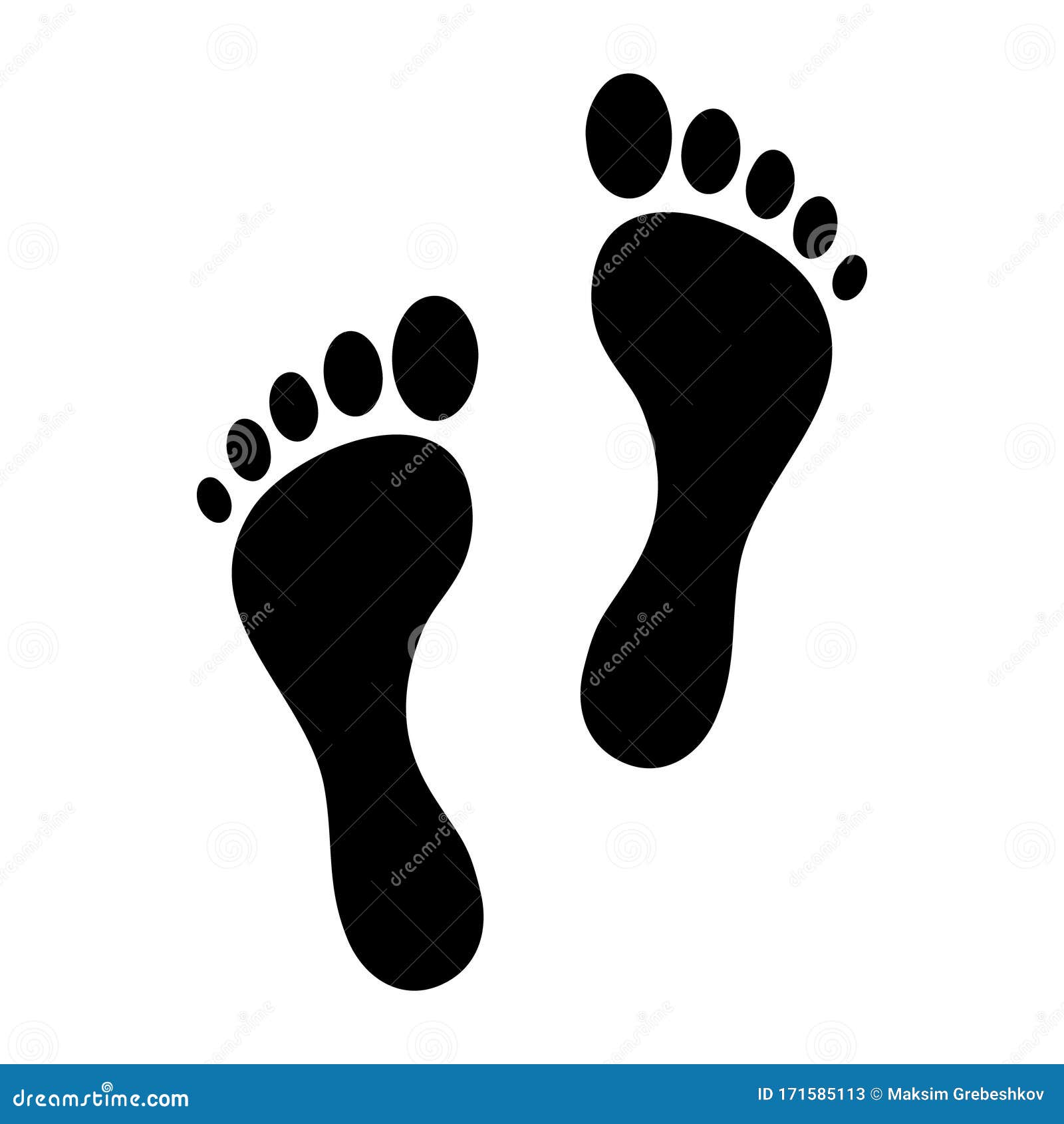 Human footprint icon stock illustration. Illustration of drawing ...