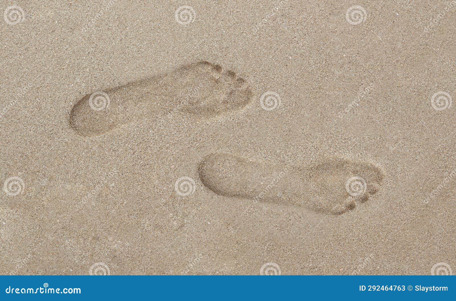 Human Footprint Imprint in Sand on the Beach Stock Image - Image of ...