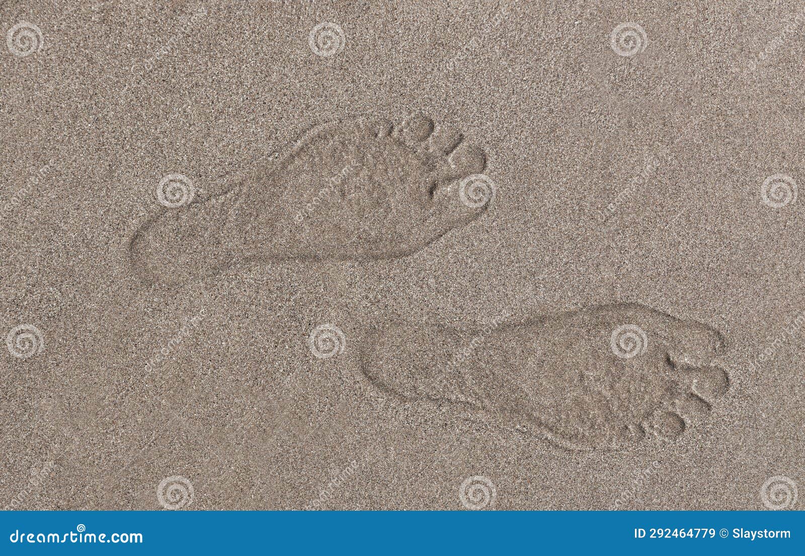 Human Footprint Imprint in Sand on the Beach Stock Image - Image of ...
