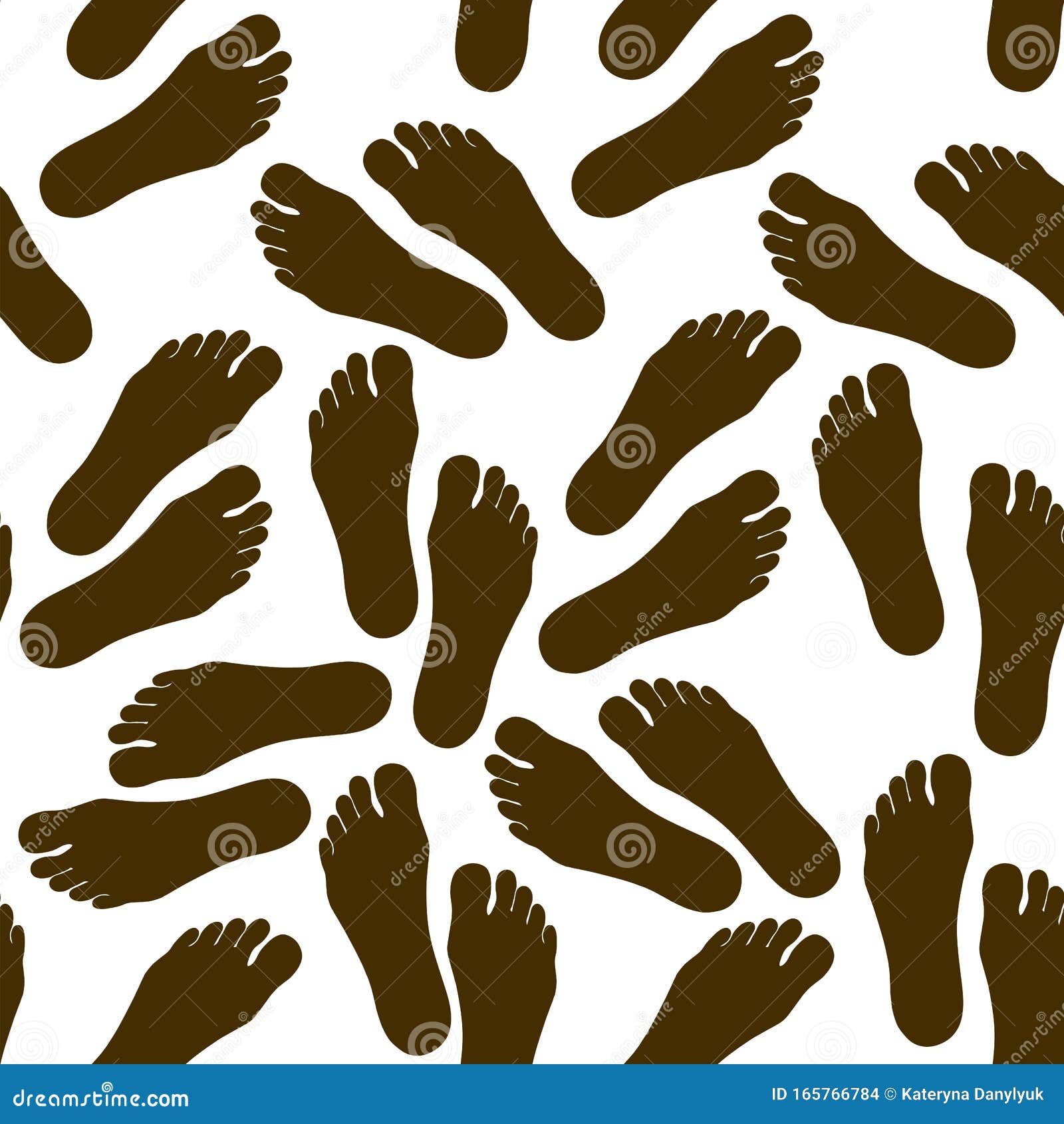 Human Footprint Seamless Monochrome Pattern Art Design Elements Stock ...