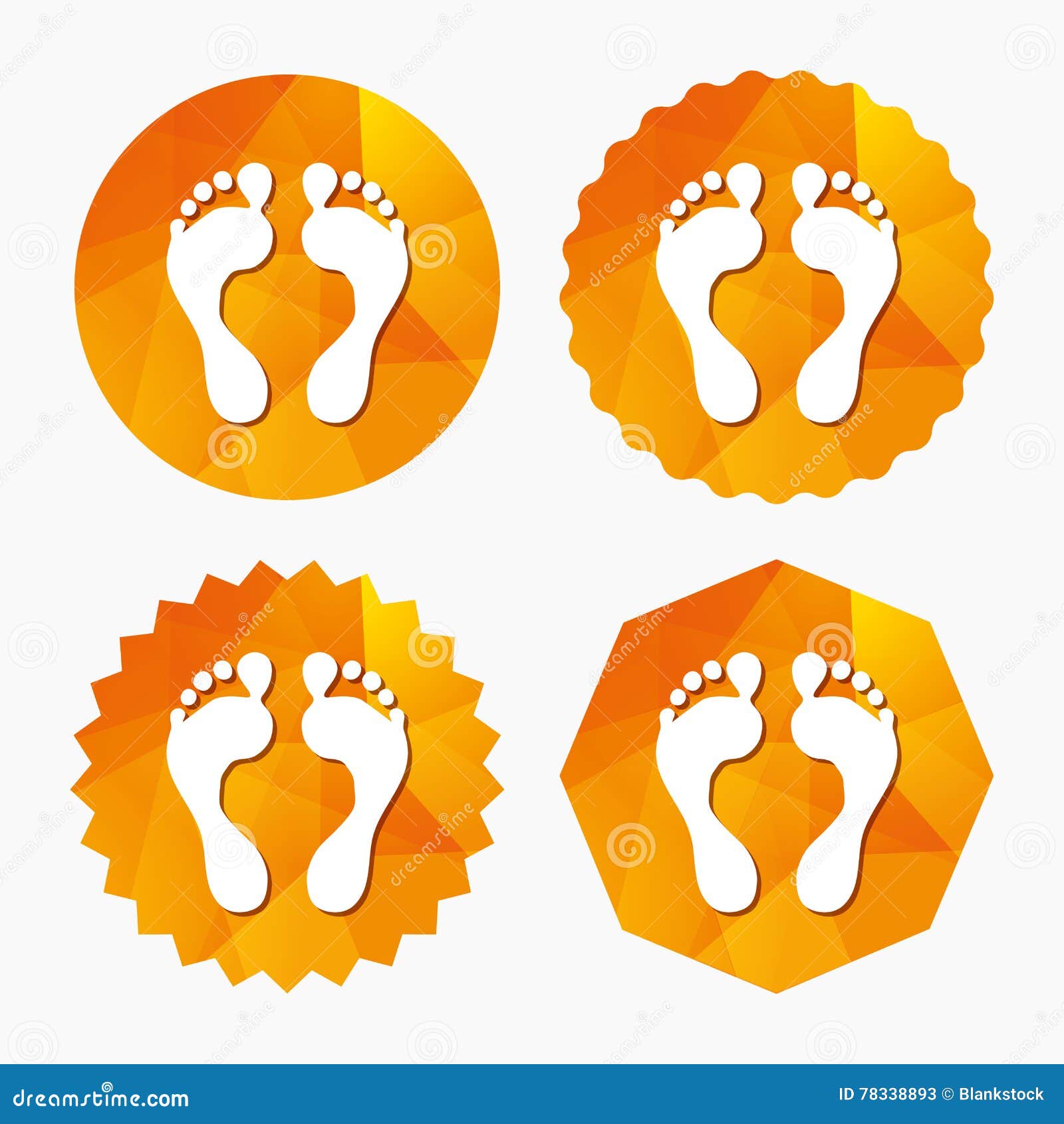 Human Footprint Sign Icon. Barefoot Symbol Stock Vector - Illustration ...