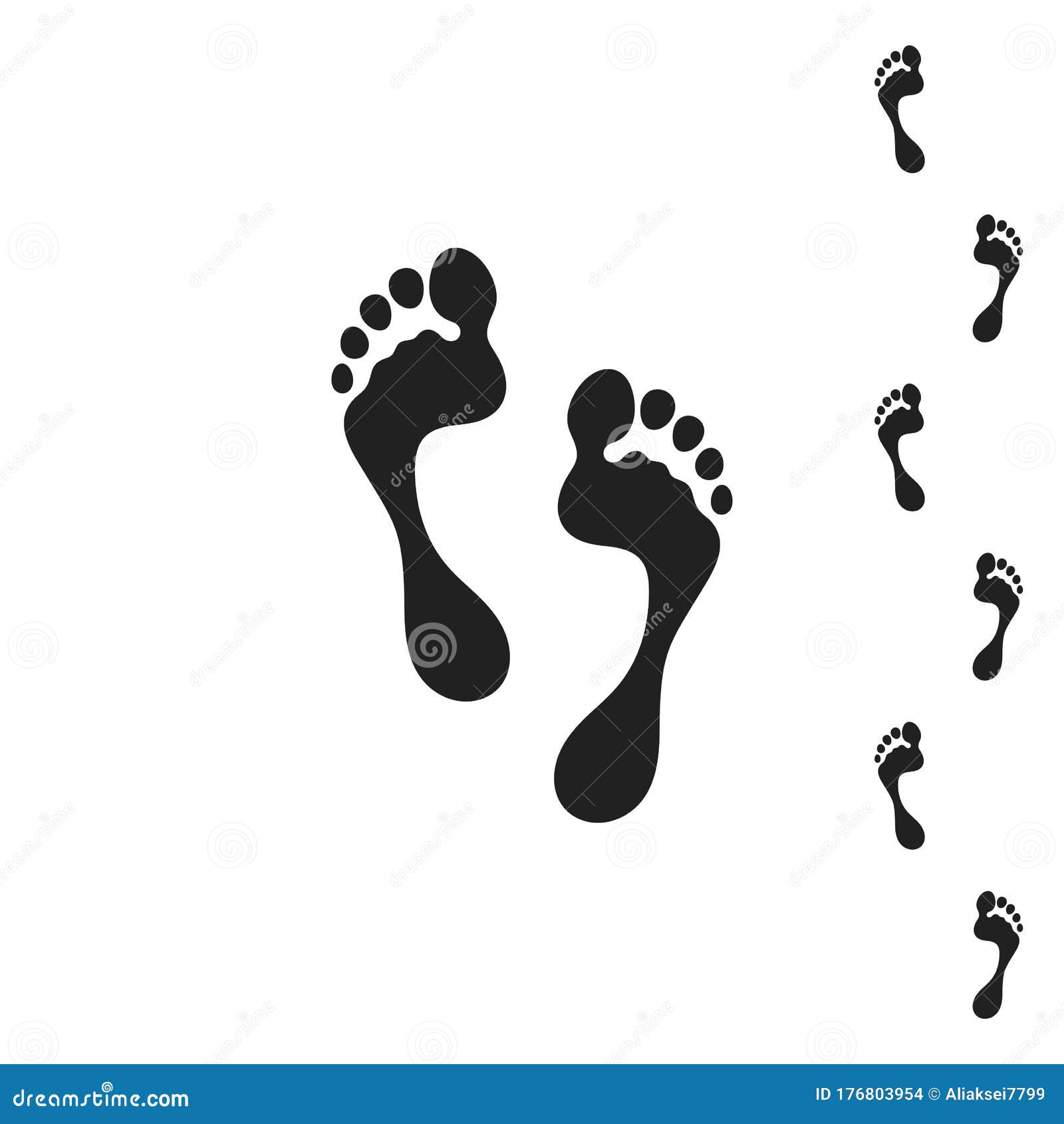 Human Footprint. Vector Illustration Stock Vector - Illustration of ...