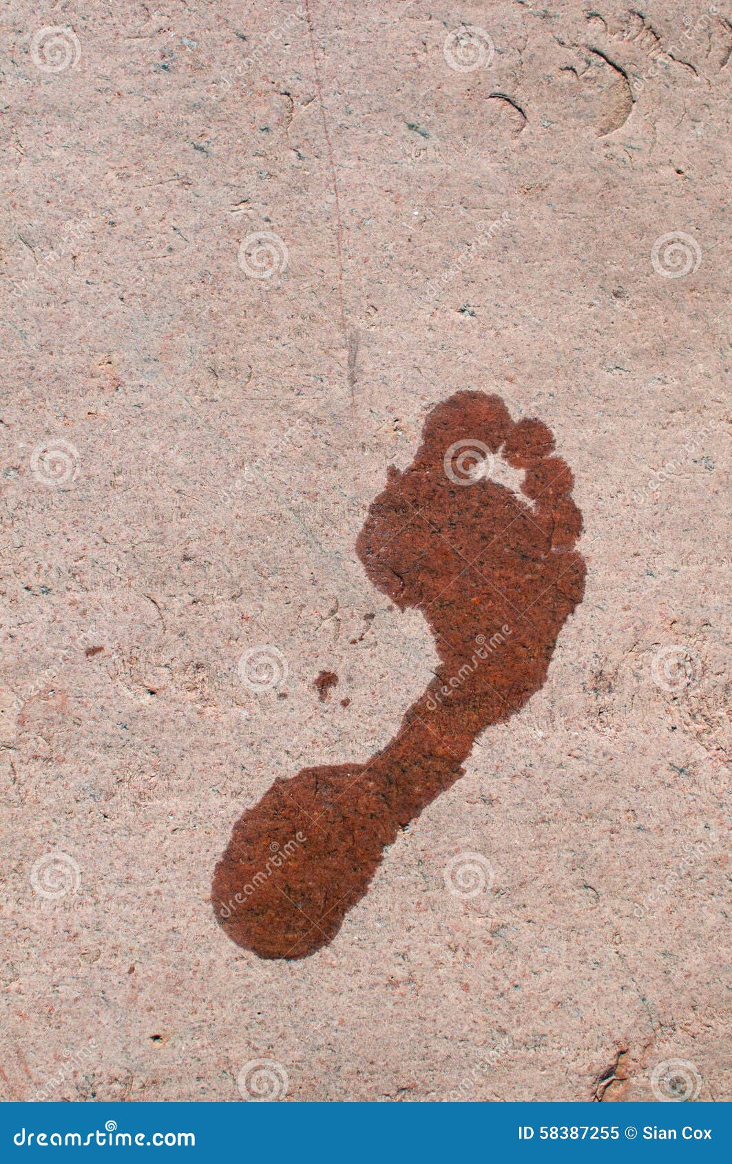 Human footprint stock image. Image of human, rock, footprint - 58387255