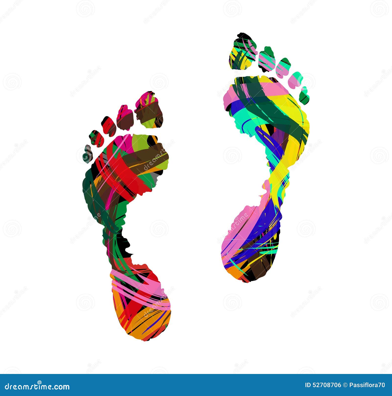 Human Footprint Cartoon Vector | CartoonDealer.com #59108003