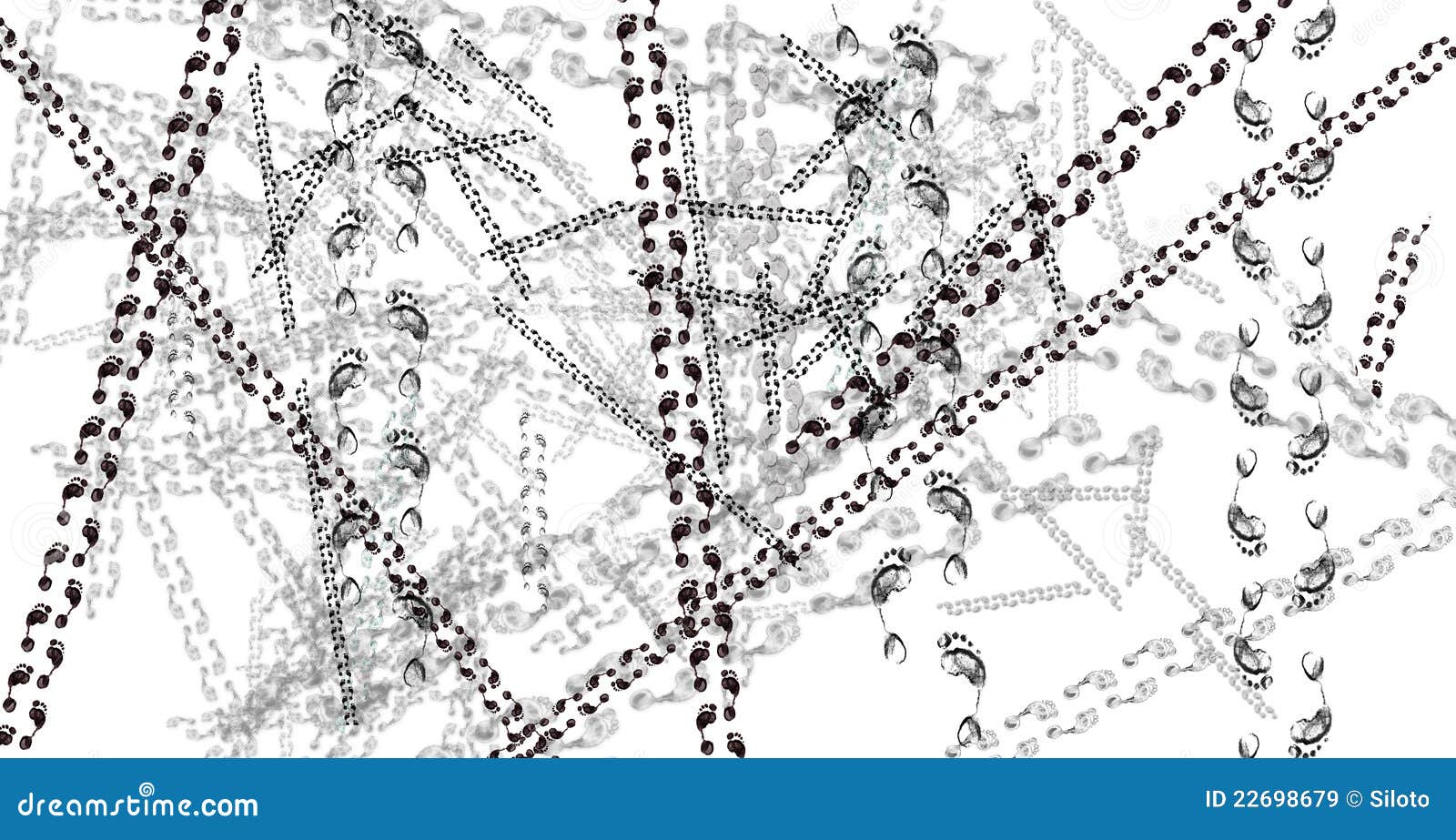 Human Tracks Cartoon Vector | CartoonDealer.com #41579105