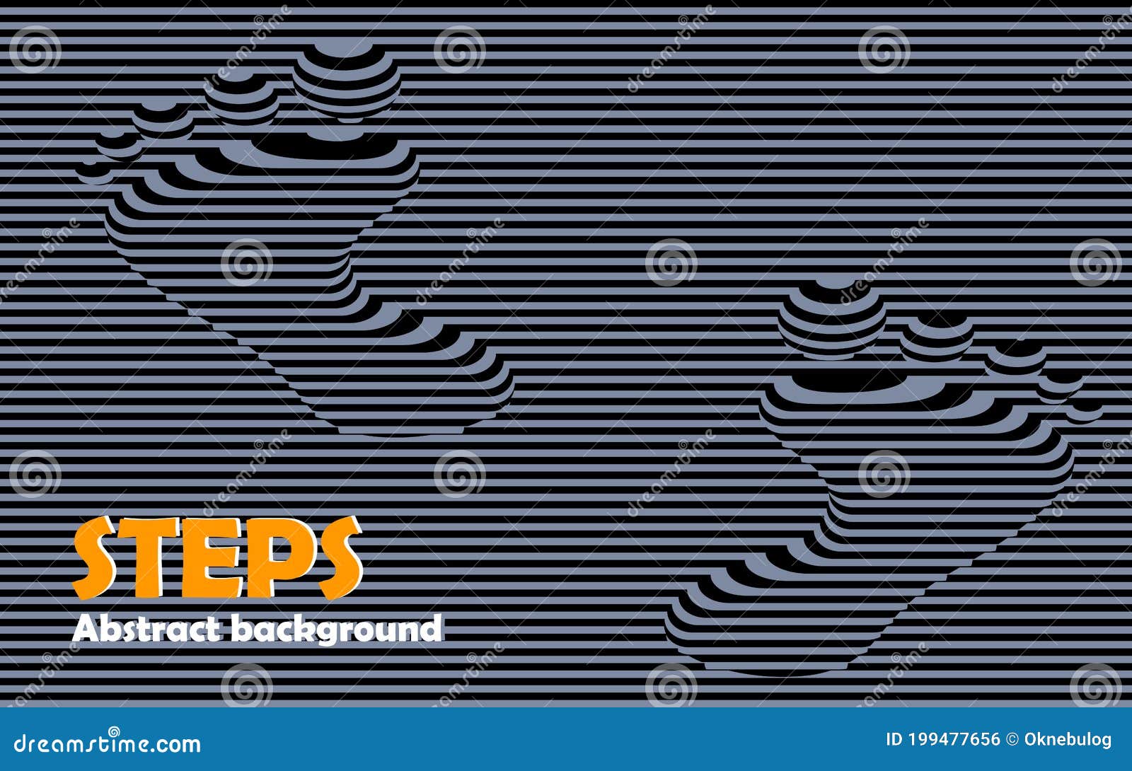 Footprints. Abstract Geometric 3d Vector Background Stock Vector ...