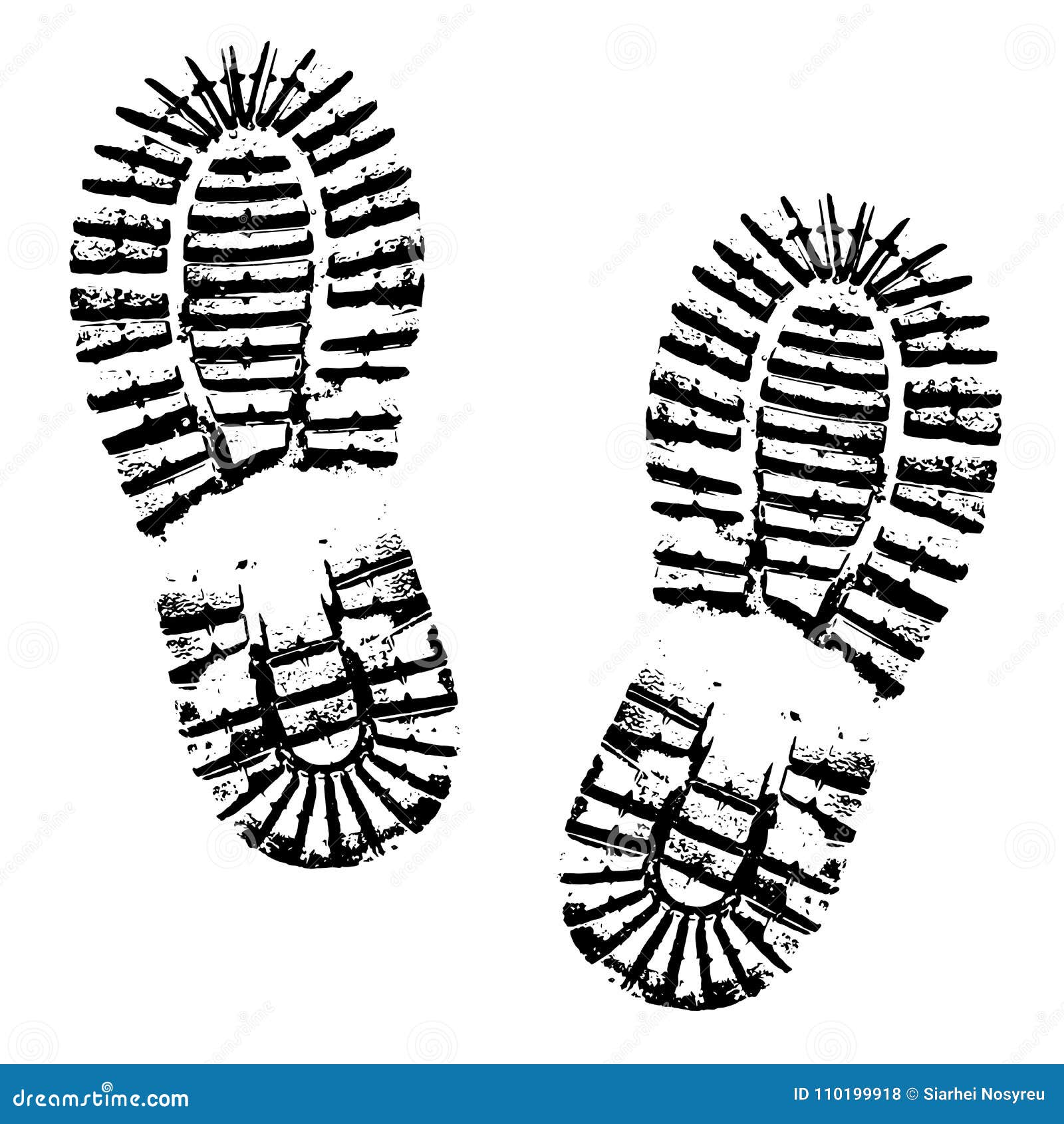 Human Footprints Marks Set. Baby, Male, Female Feet Imprints. Vector ...