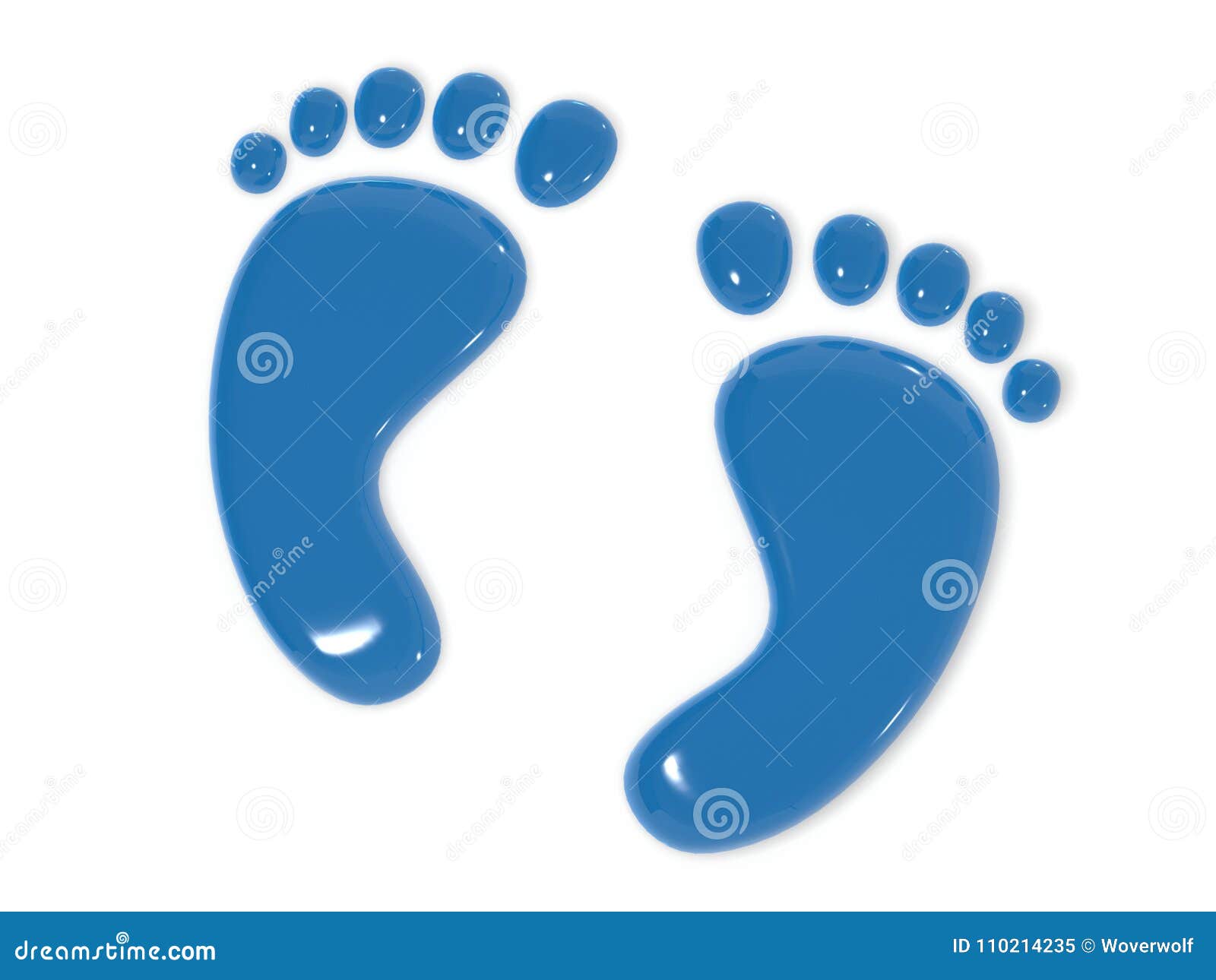 Human Footprints Sign 3d Rendering Stock Illustration - Illustration of ...