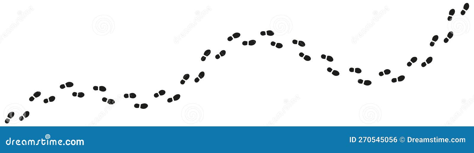 Human Footprints Tracking Path on White Background. Stock Vector ...