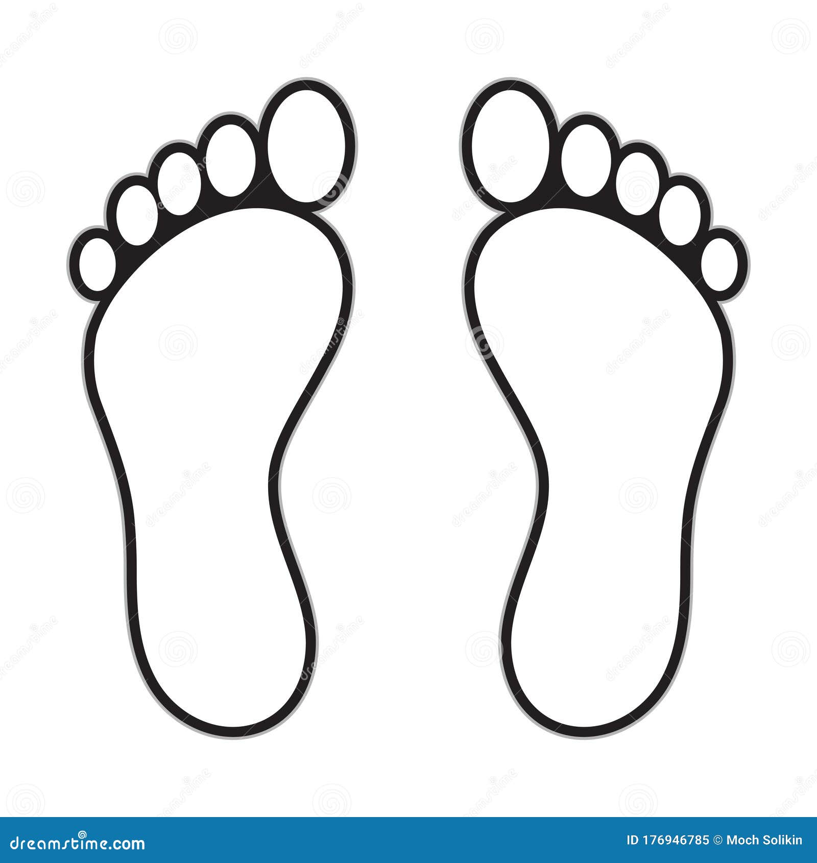 Human Footprints - Vector Stock Illustration Stock Vector ...