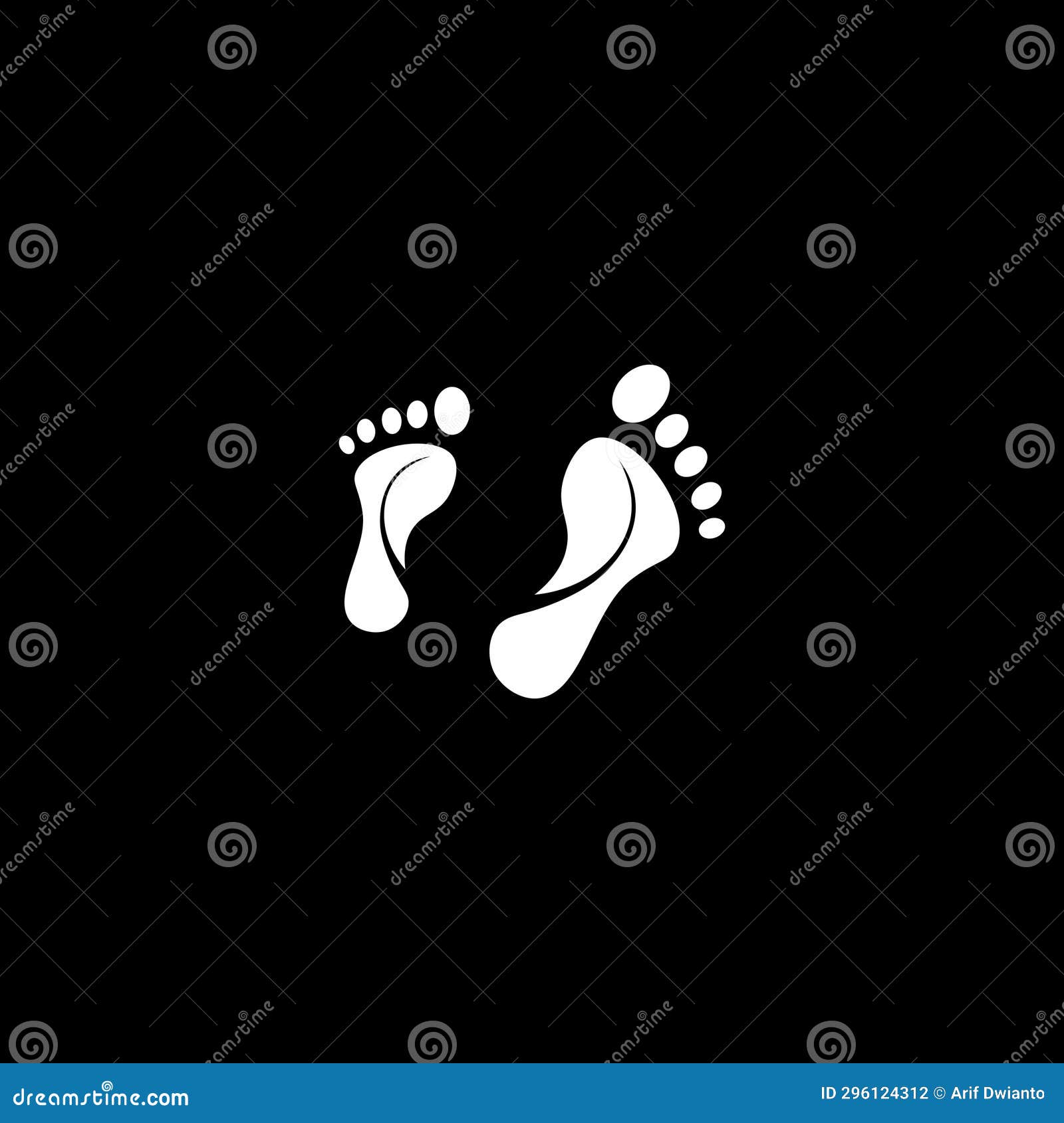 Human Footstep Simple Logo Icon Ideas Stock Illustration - Illustration ...