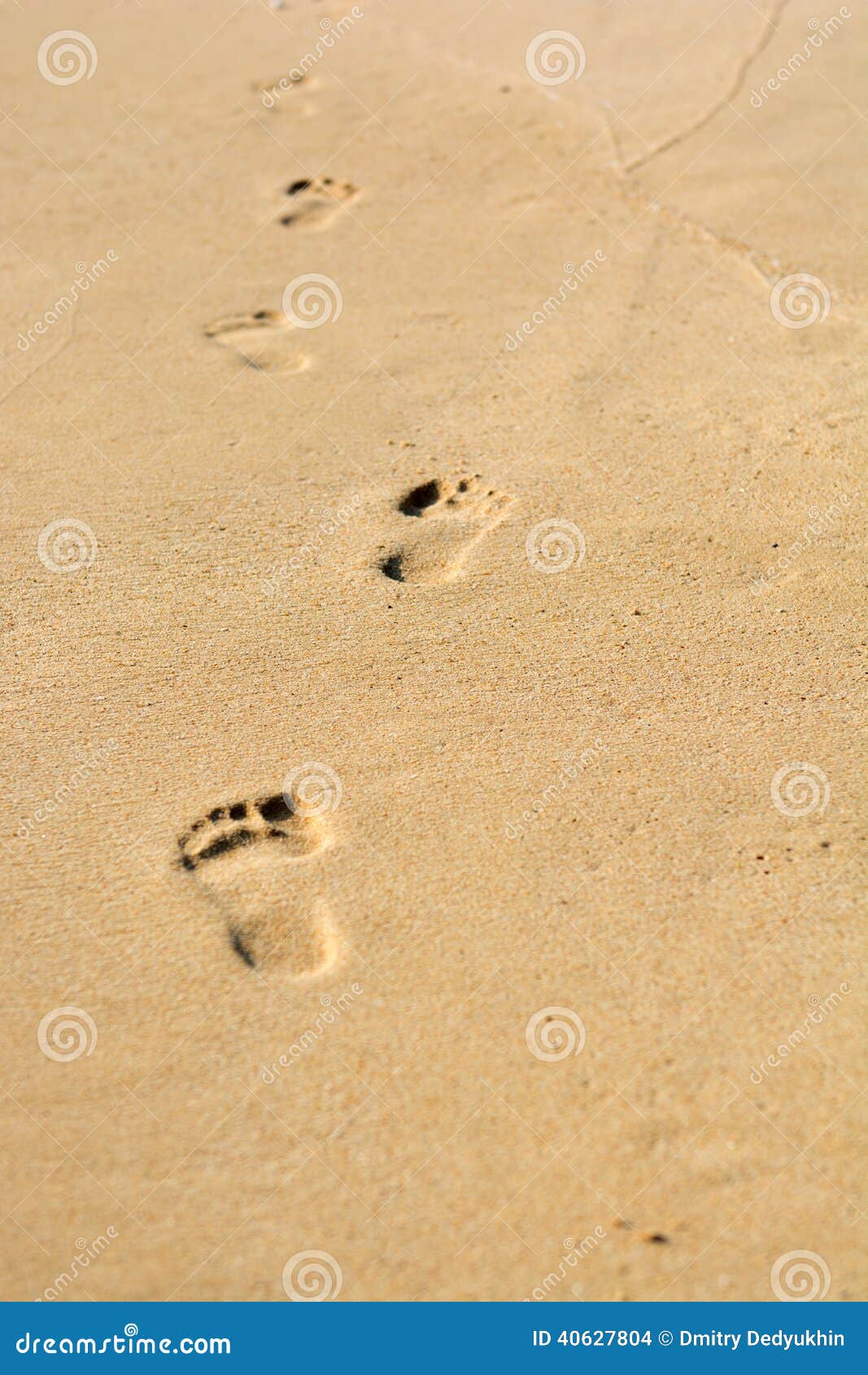Human footsteps stock photo. Image of nature, shore, sand - 40627804