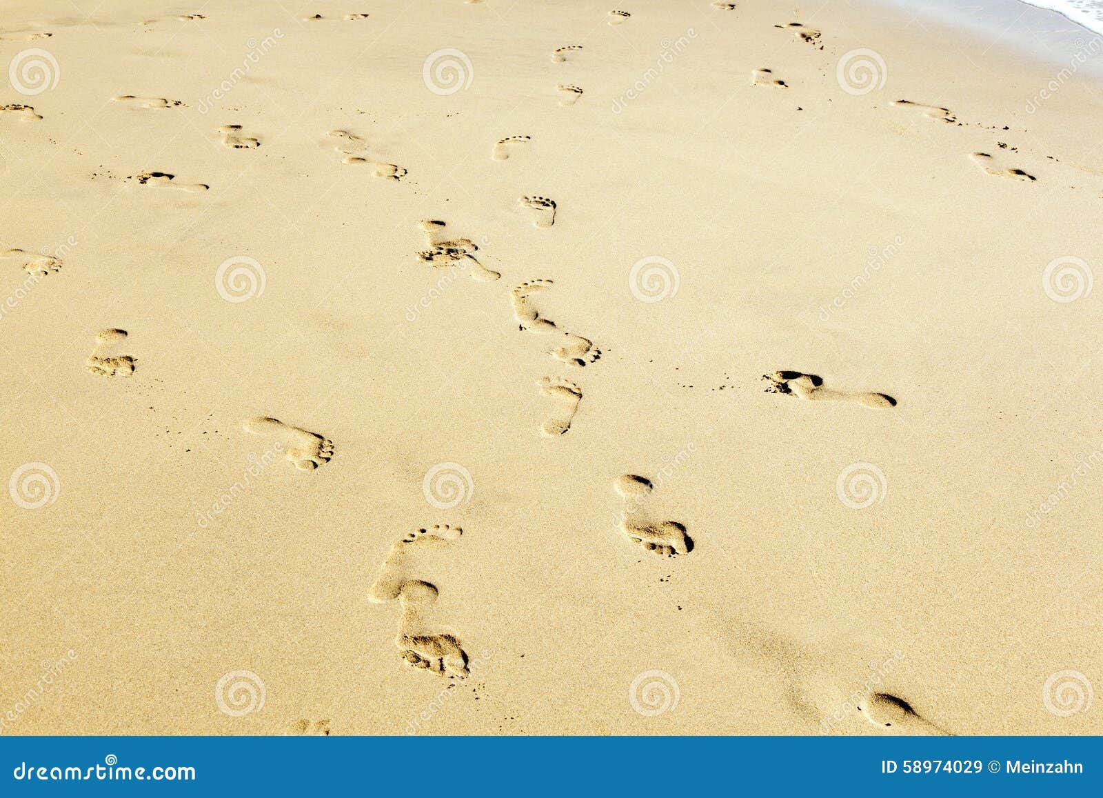 Human Footsteps at the Clean Beach Stock Image - Image of path, sand ...