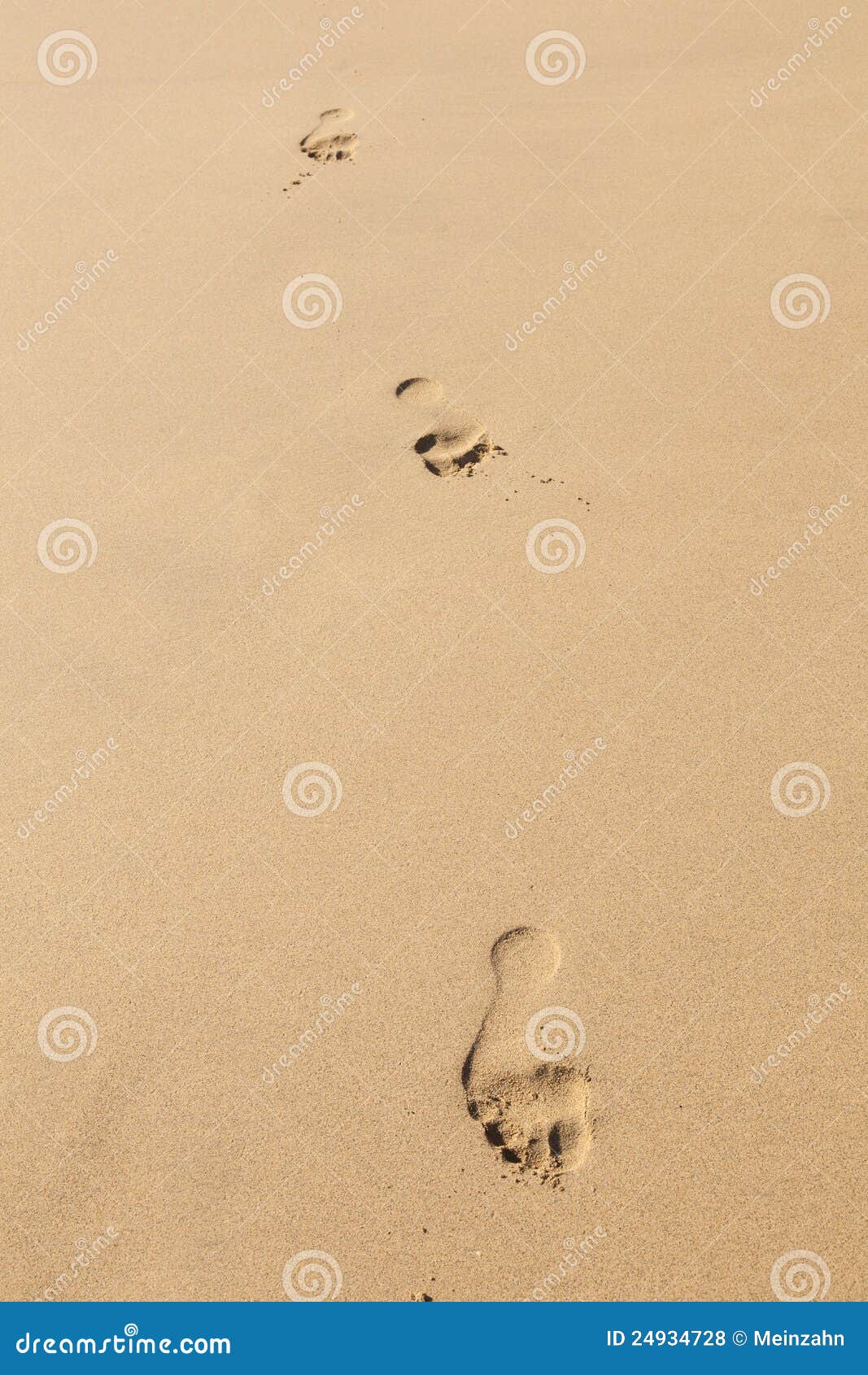 Human Footsteps at the Clean Sandy Stock Photo - Image of outdoor ...