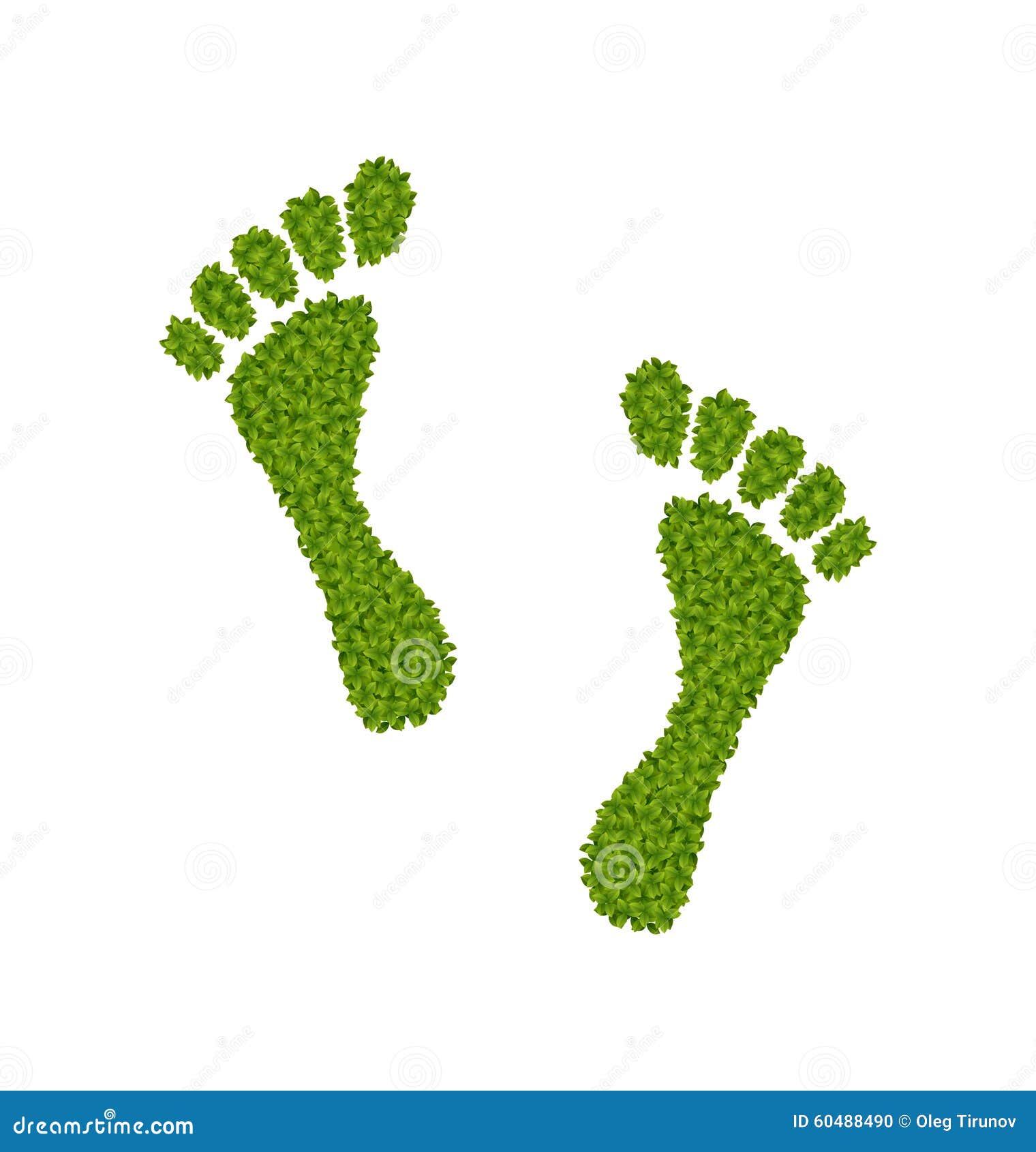 Two Human Footsteps, Showing Both Feet And All Five Toes Royalty-Free ...