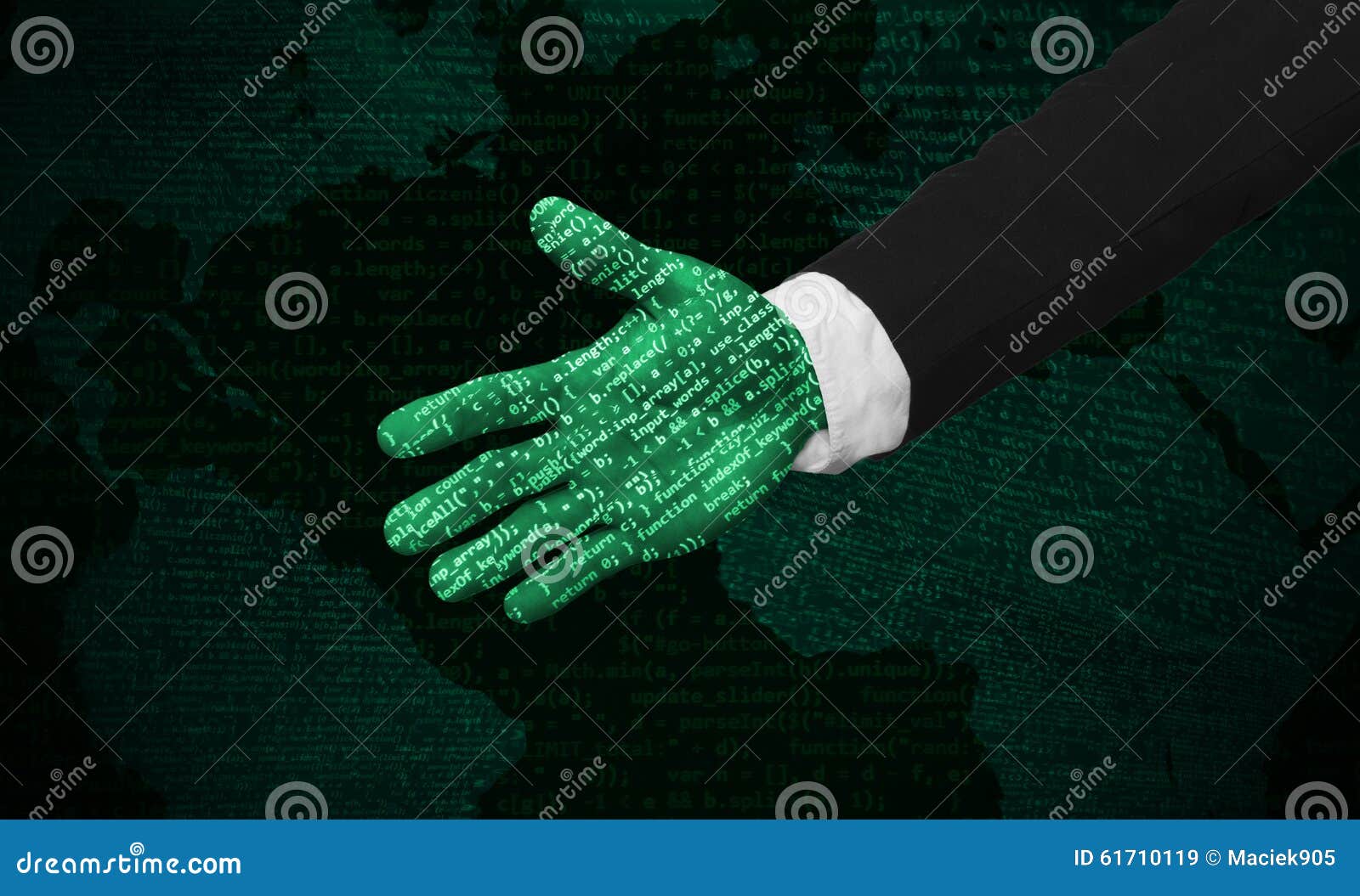 Human Friendly Cyber Hand Futuristic Stock Illustration - Illustration ...