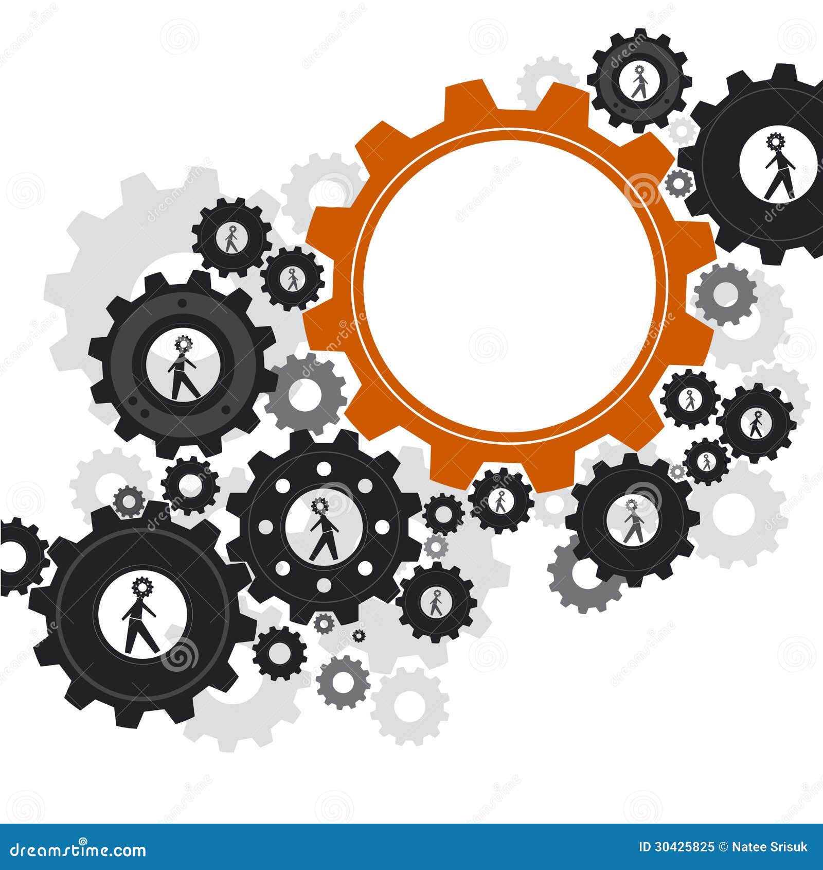 Human gear design stock vector. Illustration of symbol - 30425825
