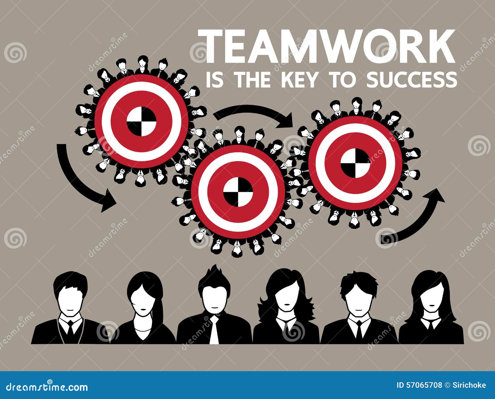 Human Gears Teamwork Concept Design Stock Vector - Illustration of ...