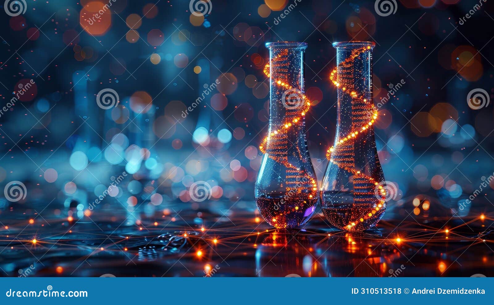 The Human Genome Is Preserved In The Form Of A Flask With DNA. Low Poly ...